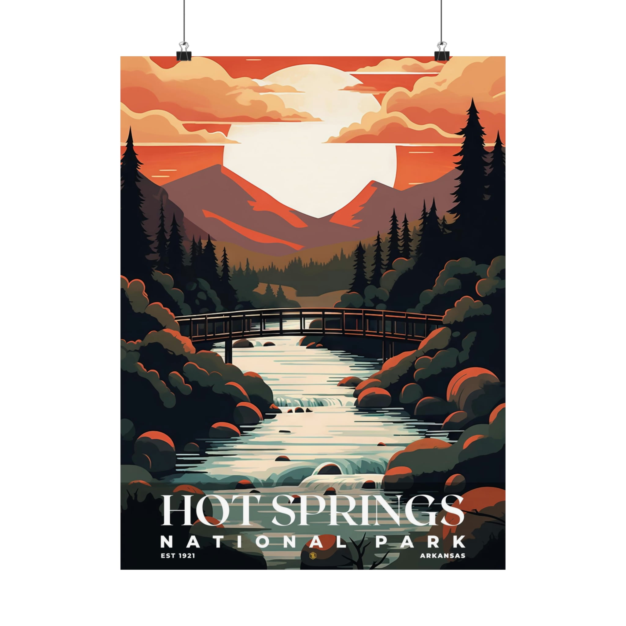 ELNEIT - Hot Springs National Park Poster, Unframed Matte Paper, S05 ...