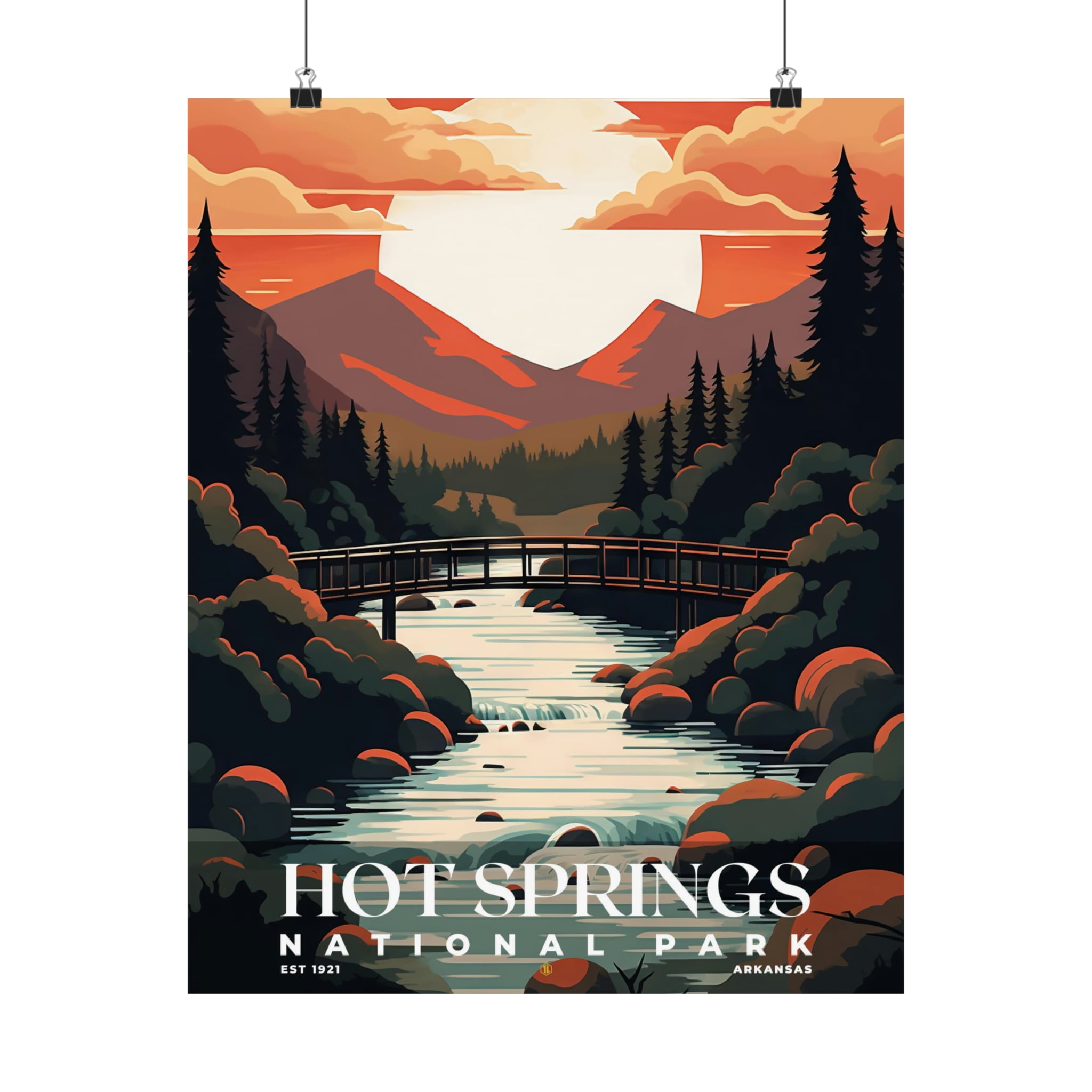 ELNEIT - Hot Springs National Park Poster, Unframed Matte Paper, S05 ...