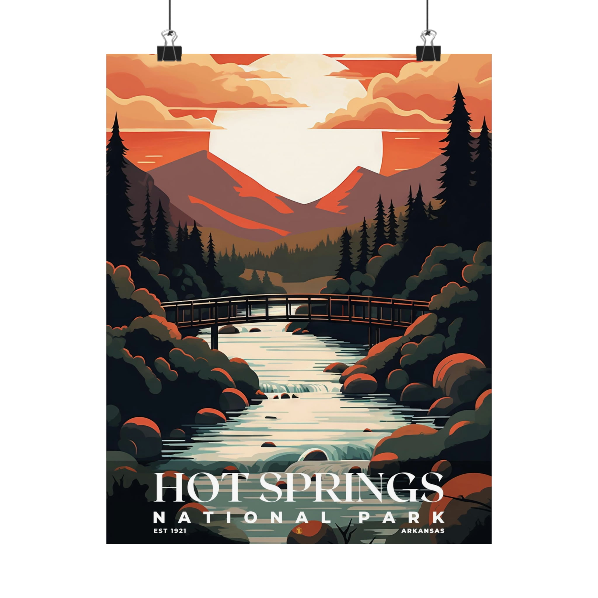 ELNEIT - Hot Springs National Park Poster, Unframed Matte Paper, S05 - Walmart.com