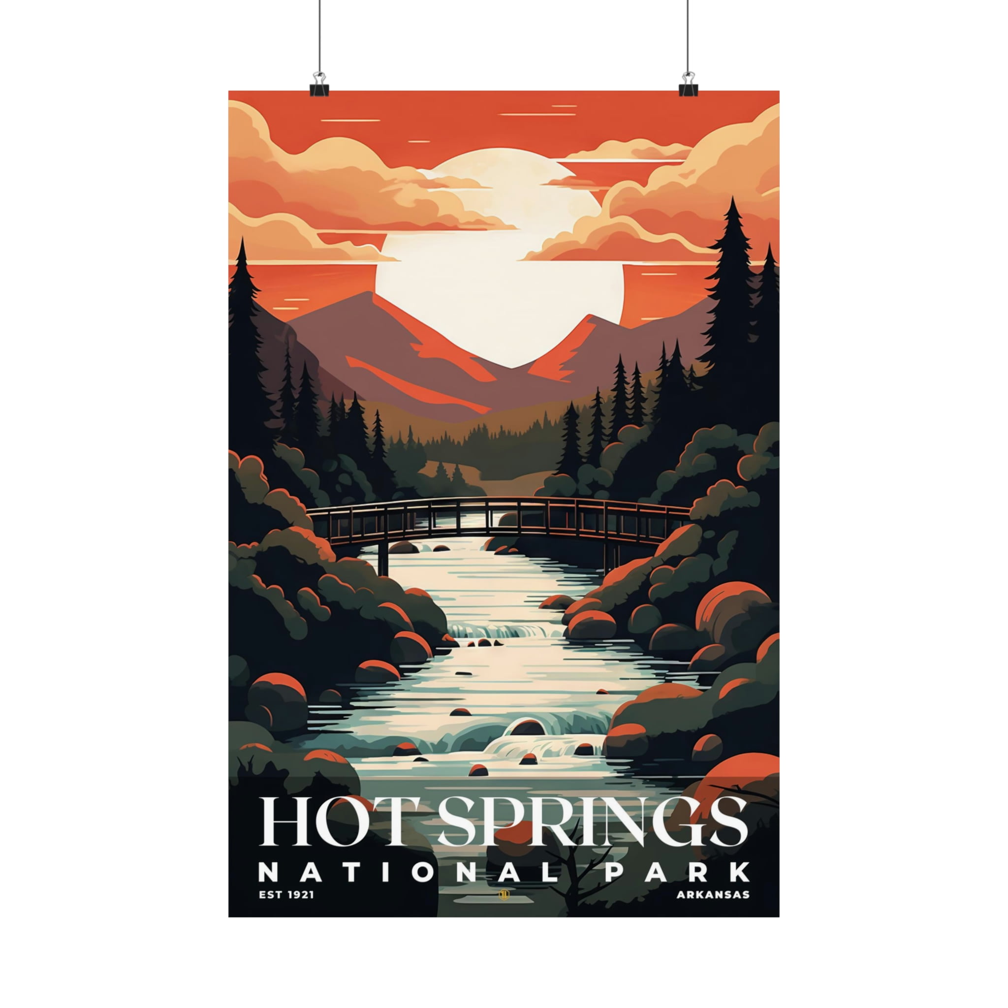 ELNEIT - Hot Springs National Park Poster, Unframed Matte Paper, S05 ...