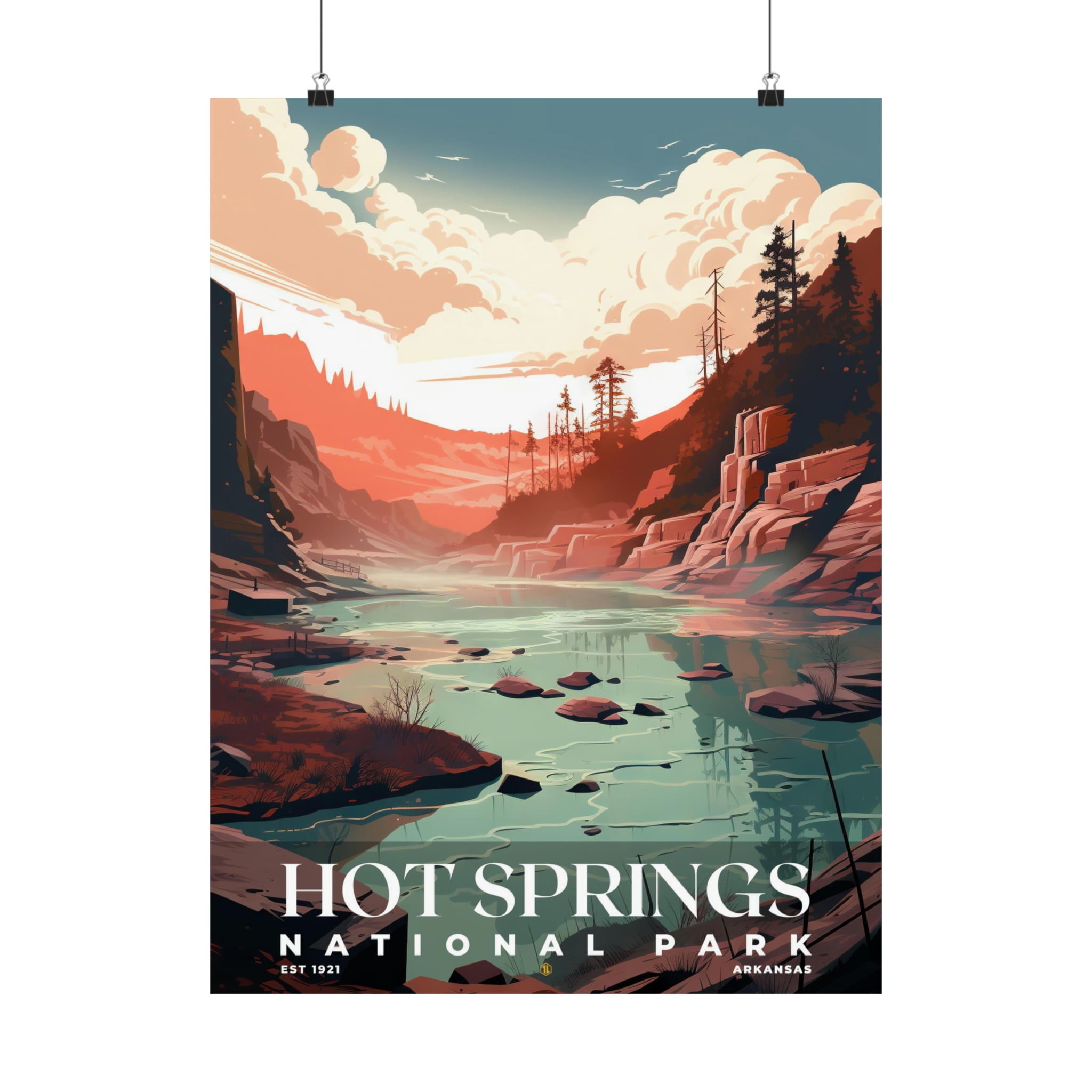 ELNEIT - Hot Springs National Park Poster, Unframed Matte Paper, S07 ...