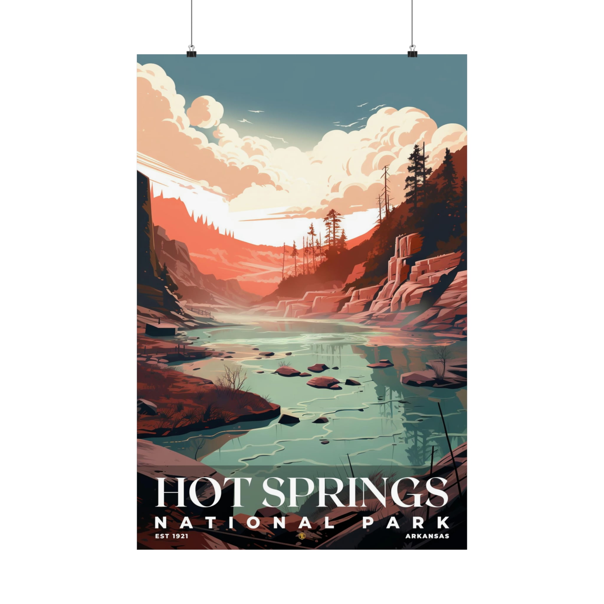 ELNEIT - Hot Springs National Park Poster, Unframed Matte Paper, S07 ...