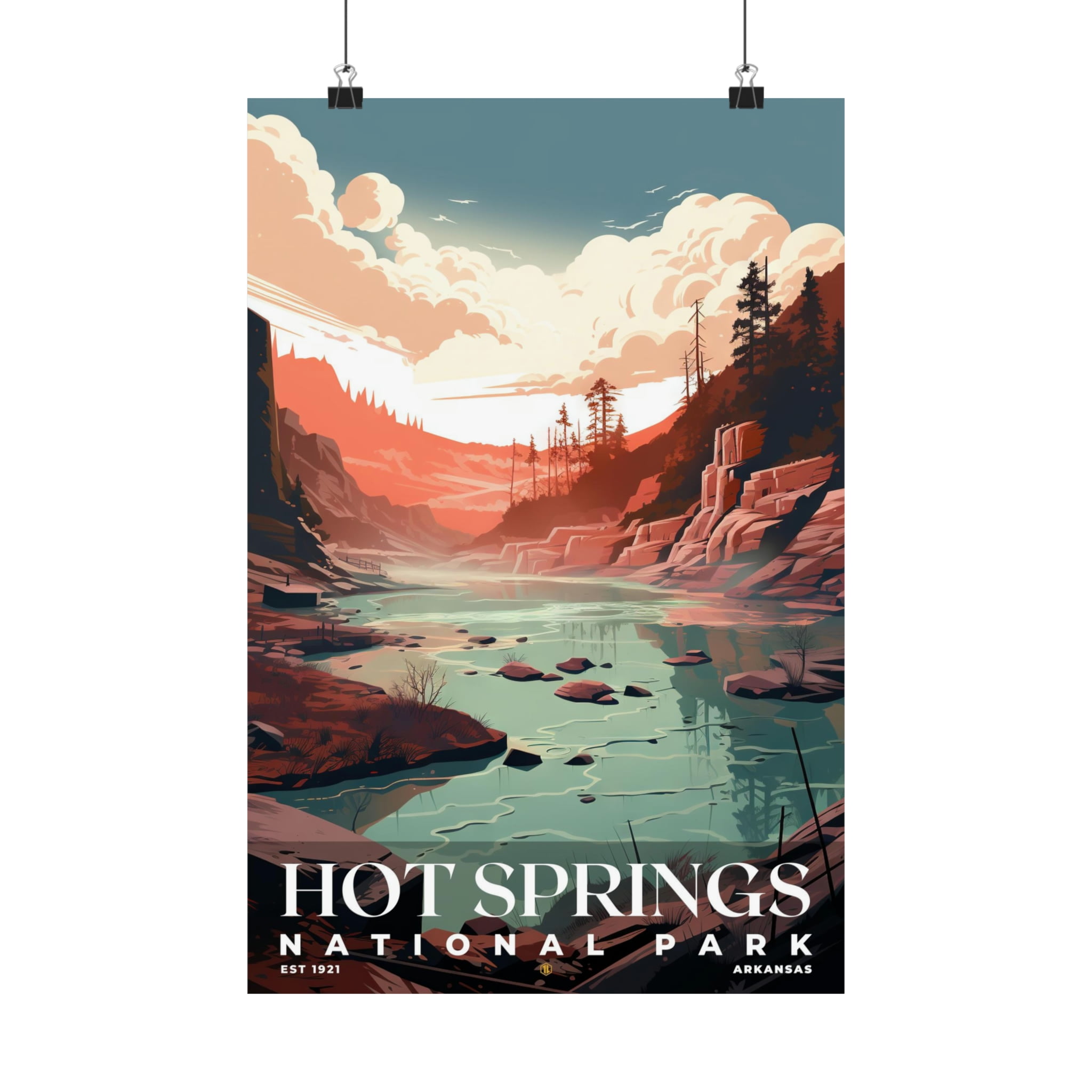 ELNEIT - Hot Springs National Park Poster, Unframed Matte Paper, S07 ...