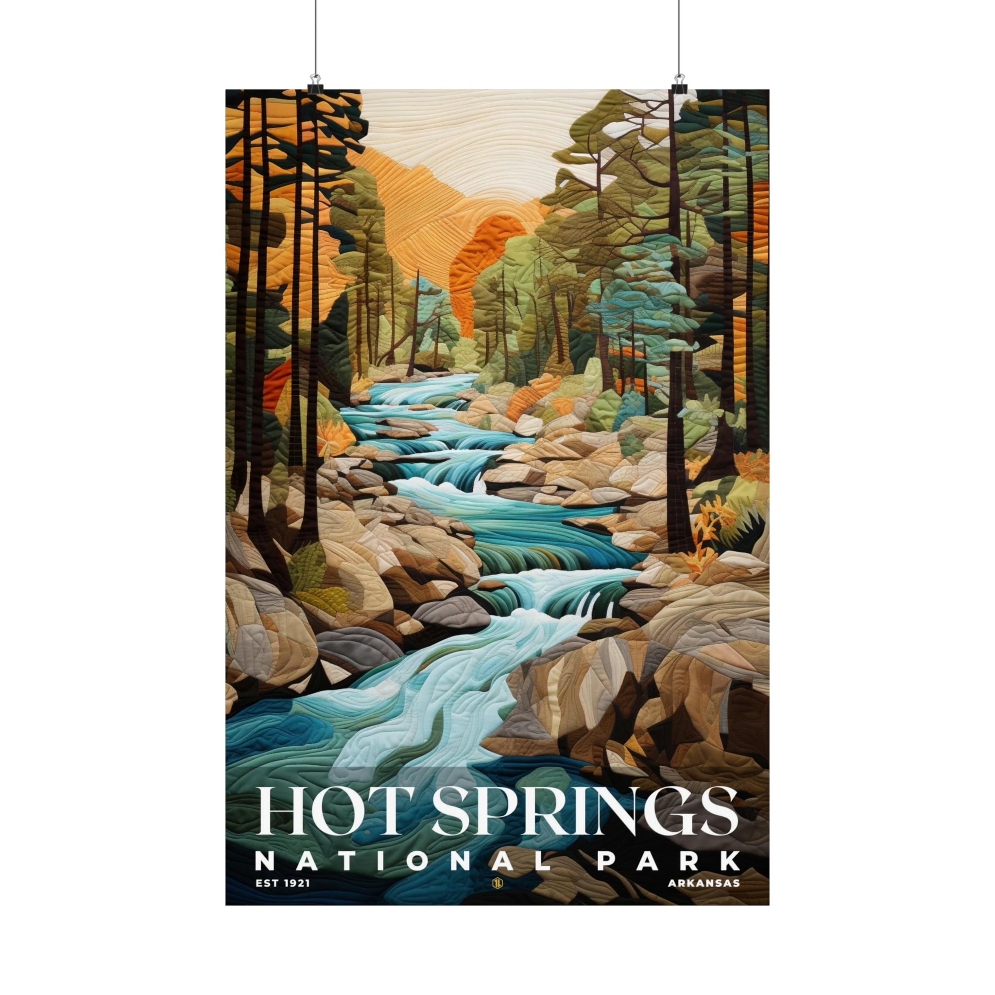 ELNEIT - Hot Springs National Park Poster, Unframed Matte Paper, S09 ...
