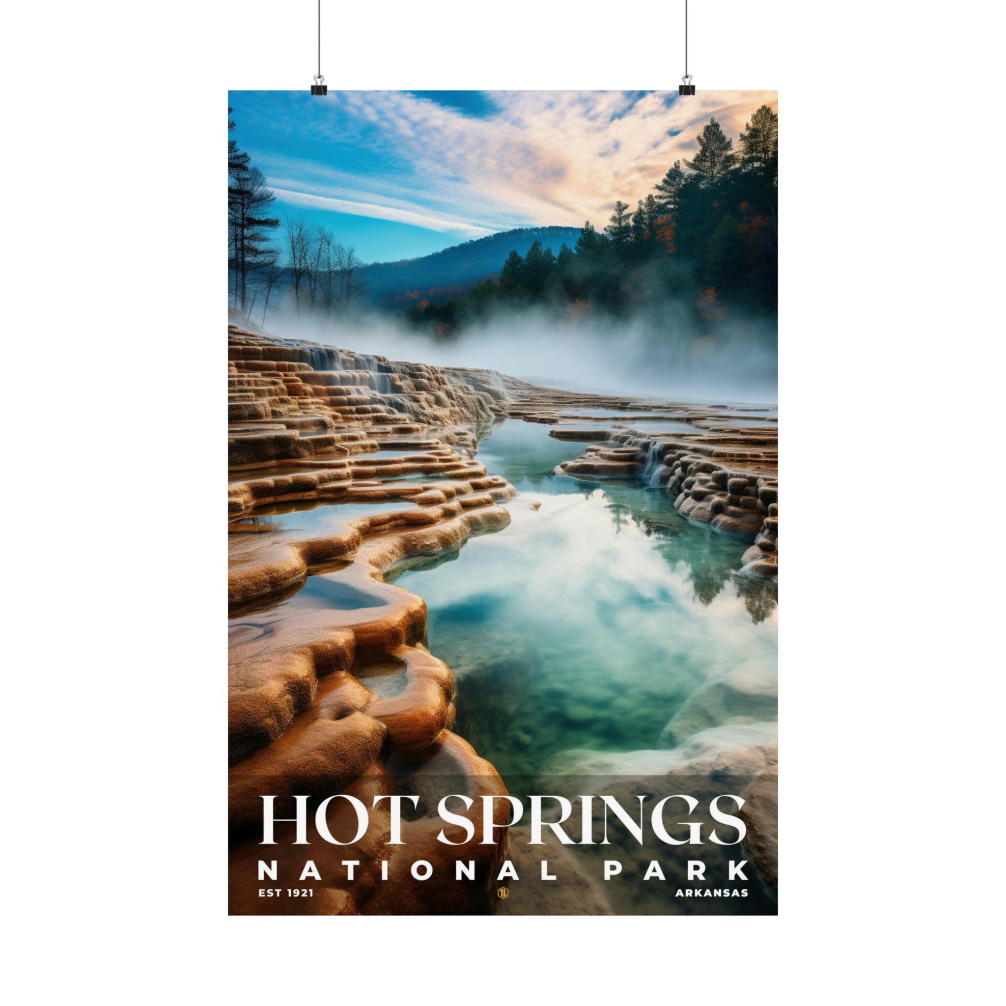 ELNEIT - Hot Springs National Park Poster, Unframed Matte Paper, S10 ...