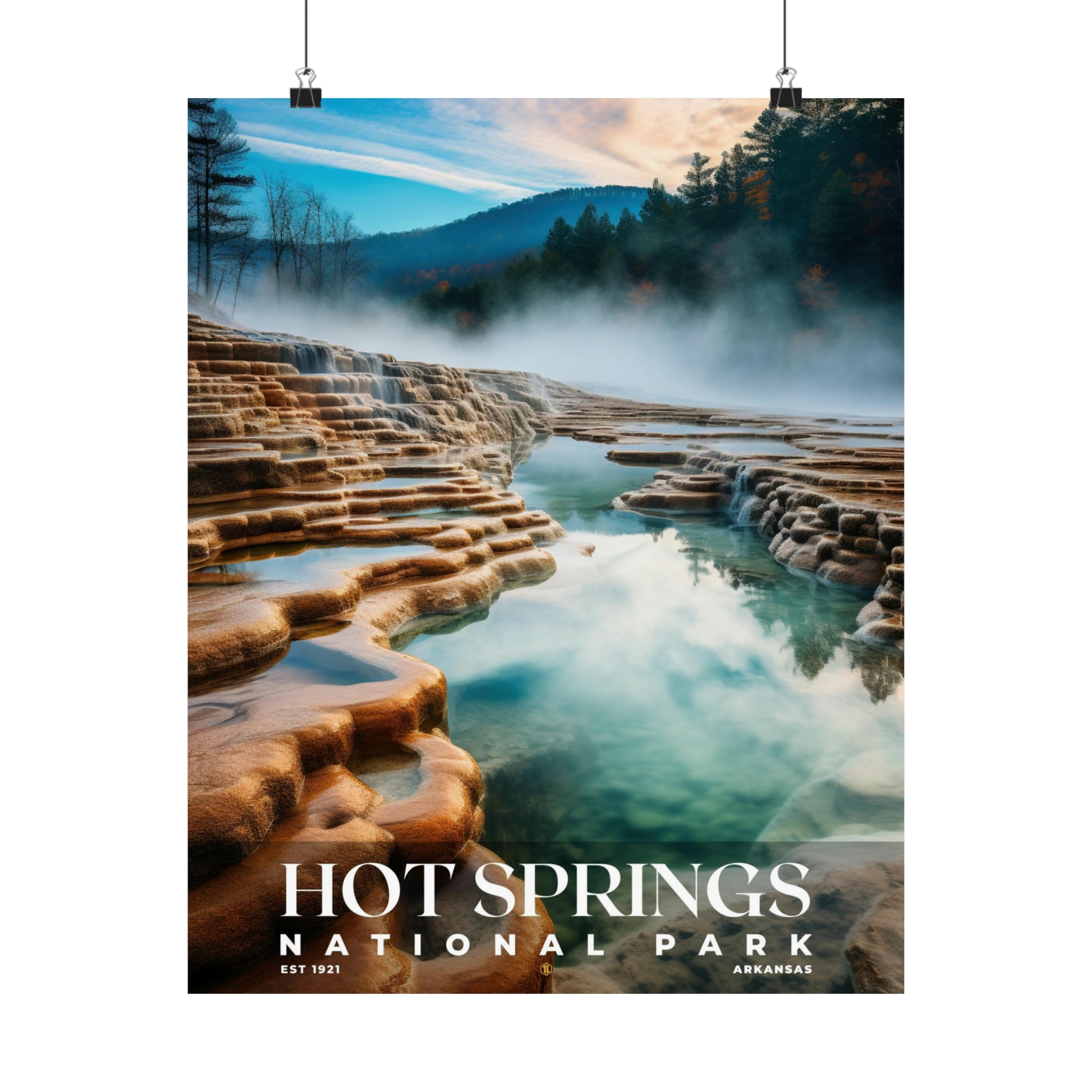ELNEIT - Hot Springs National Park Poster, Unframed Matte Paper, S10 ...