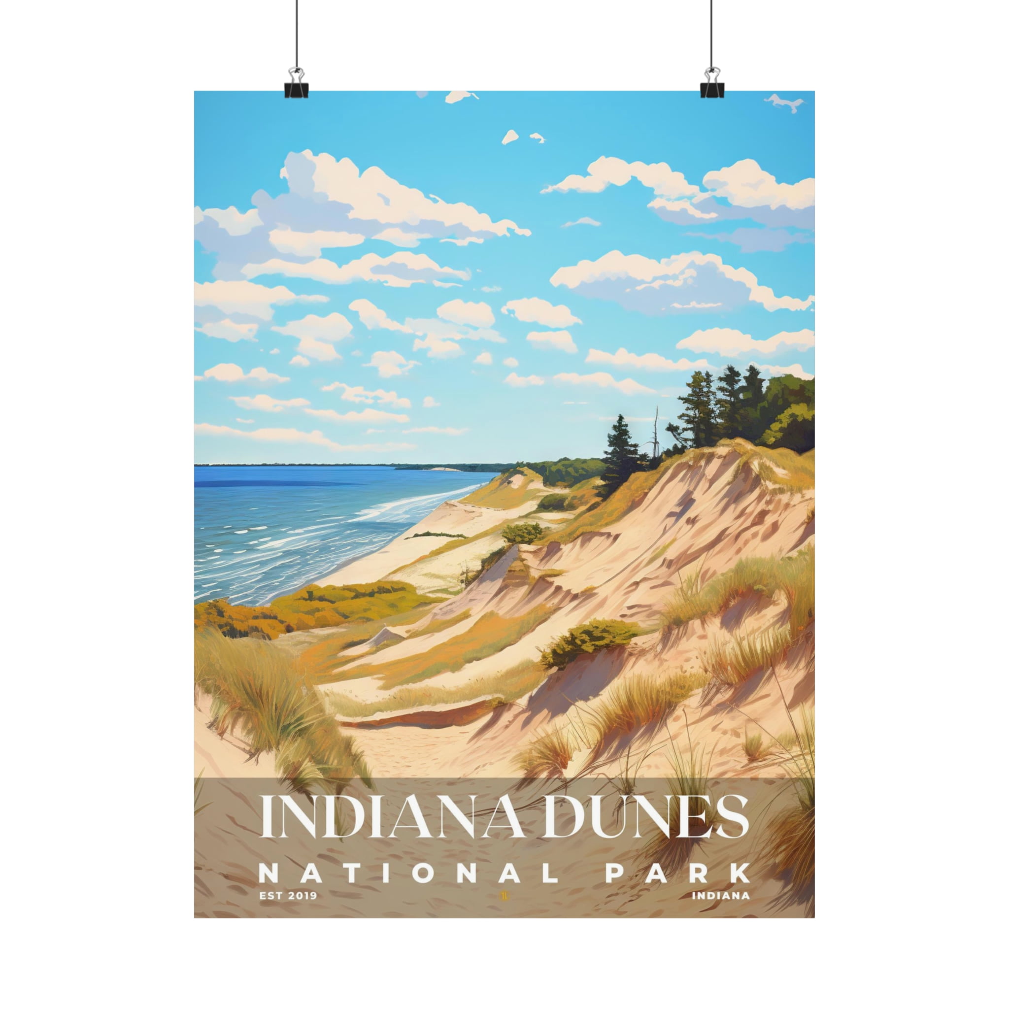 ELNEIT - Indiana Dunes National Park Poster, Unframed Matte Paper, S06 ...