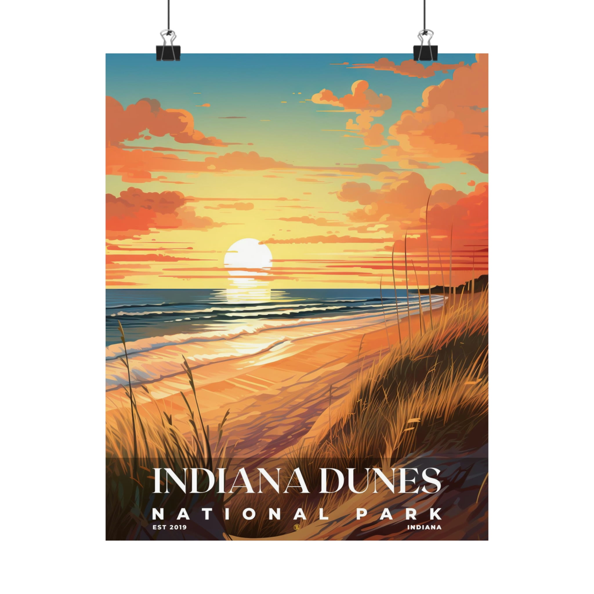 ELNEIT - Indiana Dunes National Park Poster, Unframed Matte Paper, S07 ...