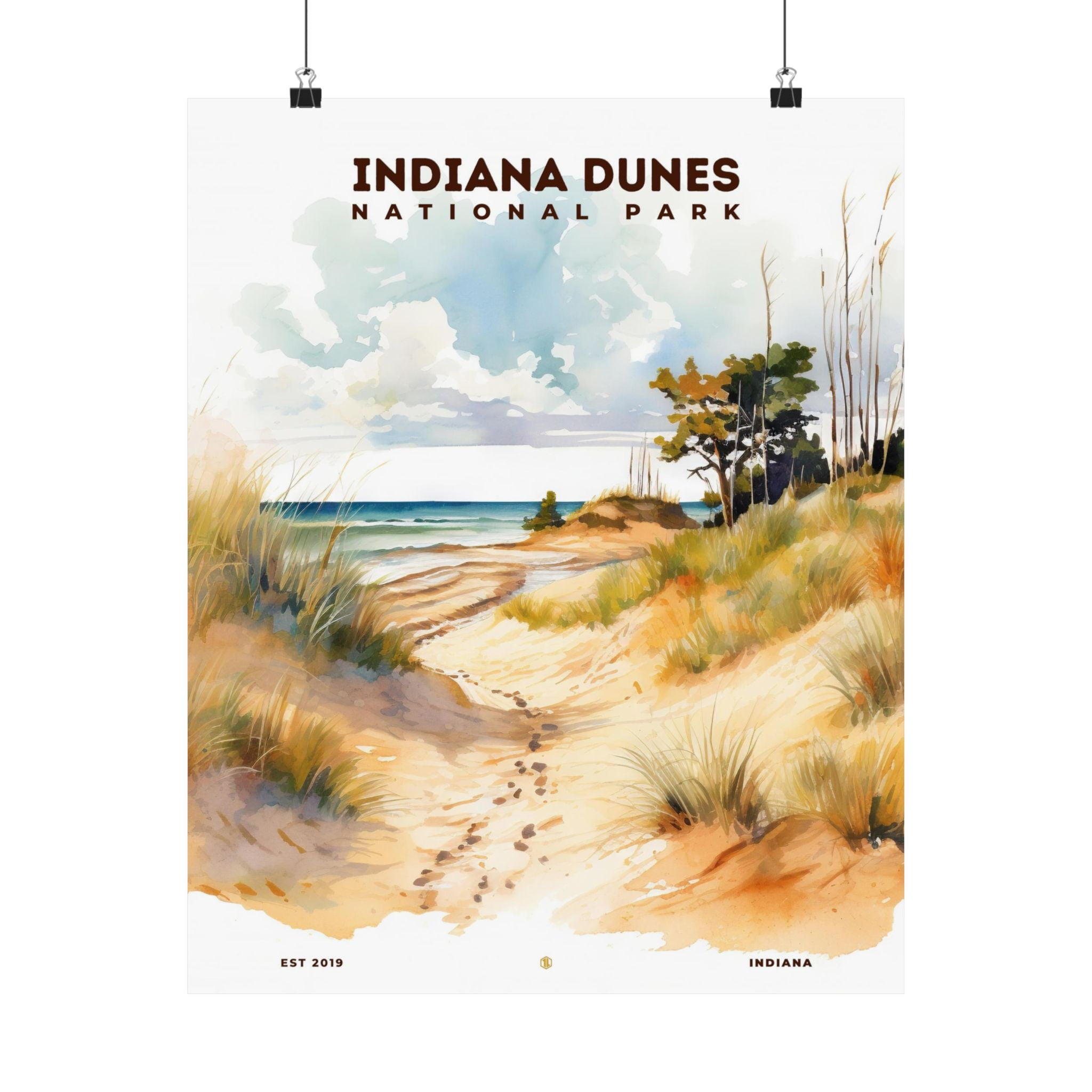 ELNEIT - Indiana Dunes National Park Poster, Unframed Matte Paper, S08 ...