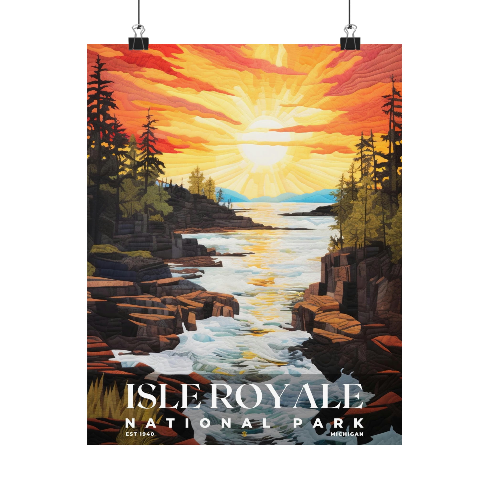 ELNEIT - Isle Royale National Park Poster, Unframed Matte Paper, S09 ...
