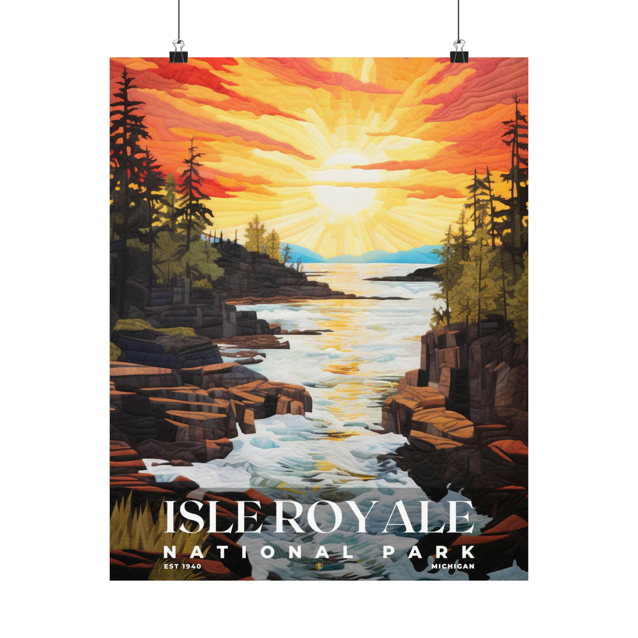 ELNEIT - Isle Royale National Park Poster, Unframed Matte Paper, S09 ...