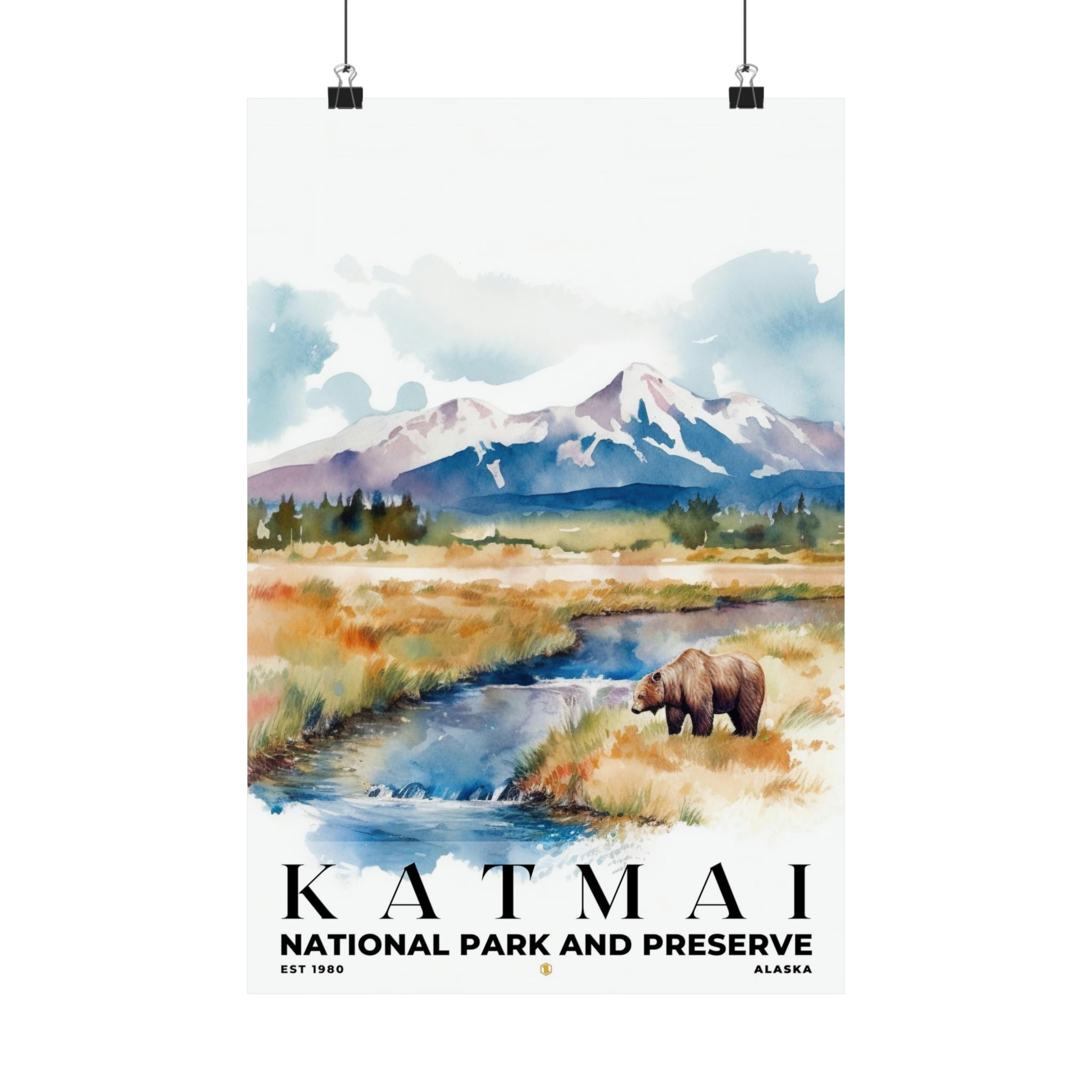 ELNEIT - Katmai National Park Poster, Unframed Matte Paper, S04 ...