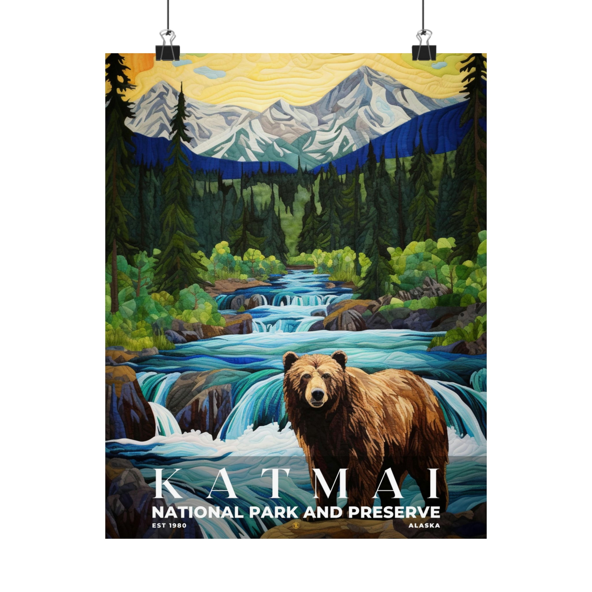 ELNEIT - Katmai National Park Poster, Unframed Matte Paper, S09 ...
