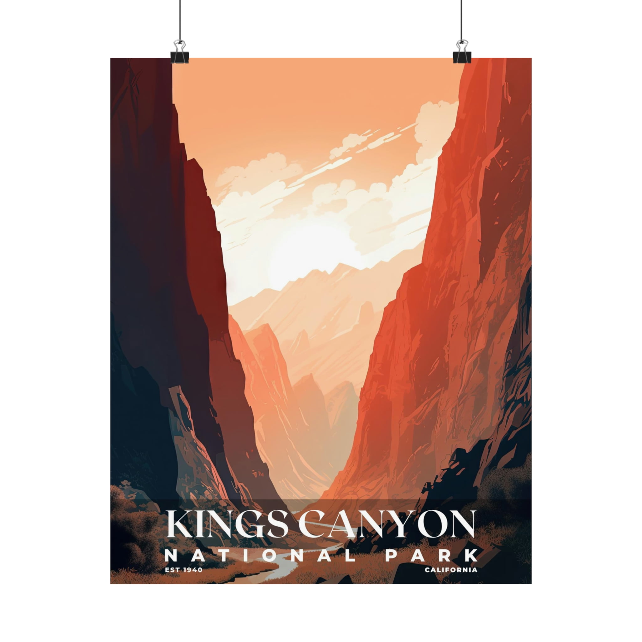 ELNEIT - Kings Canyon National Park Poster, Unframed Matte Paper, S03 ...