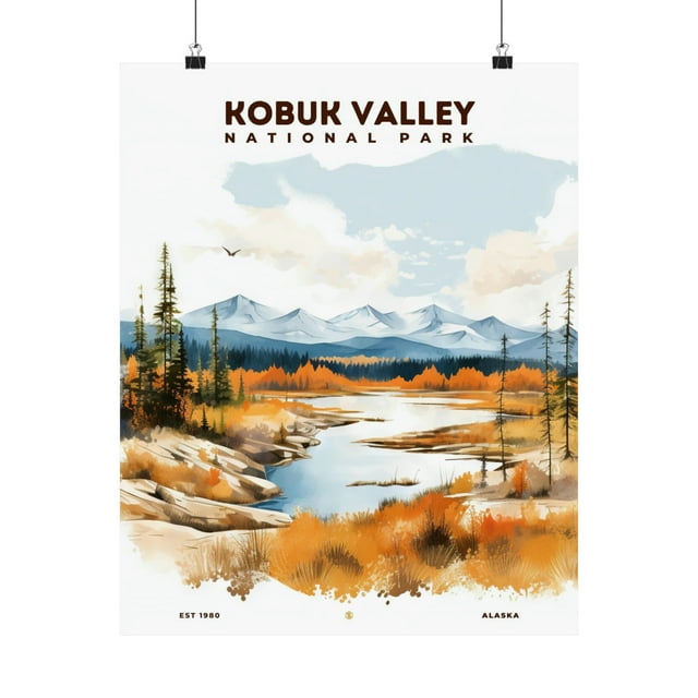 ELNEIT - Kobuk Valley National Park Poster, Unframed Matte Paper, S08 ...