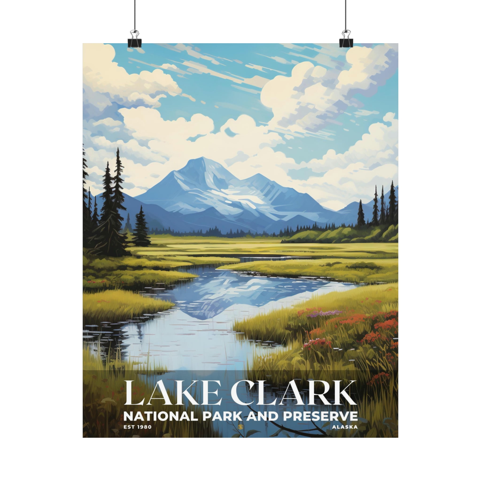 ELNEIT - Lake Clark National Park Poster, Unframed Matte Paper, S06 ...