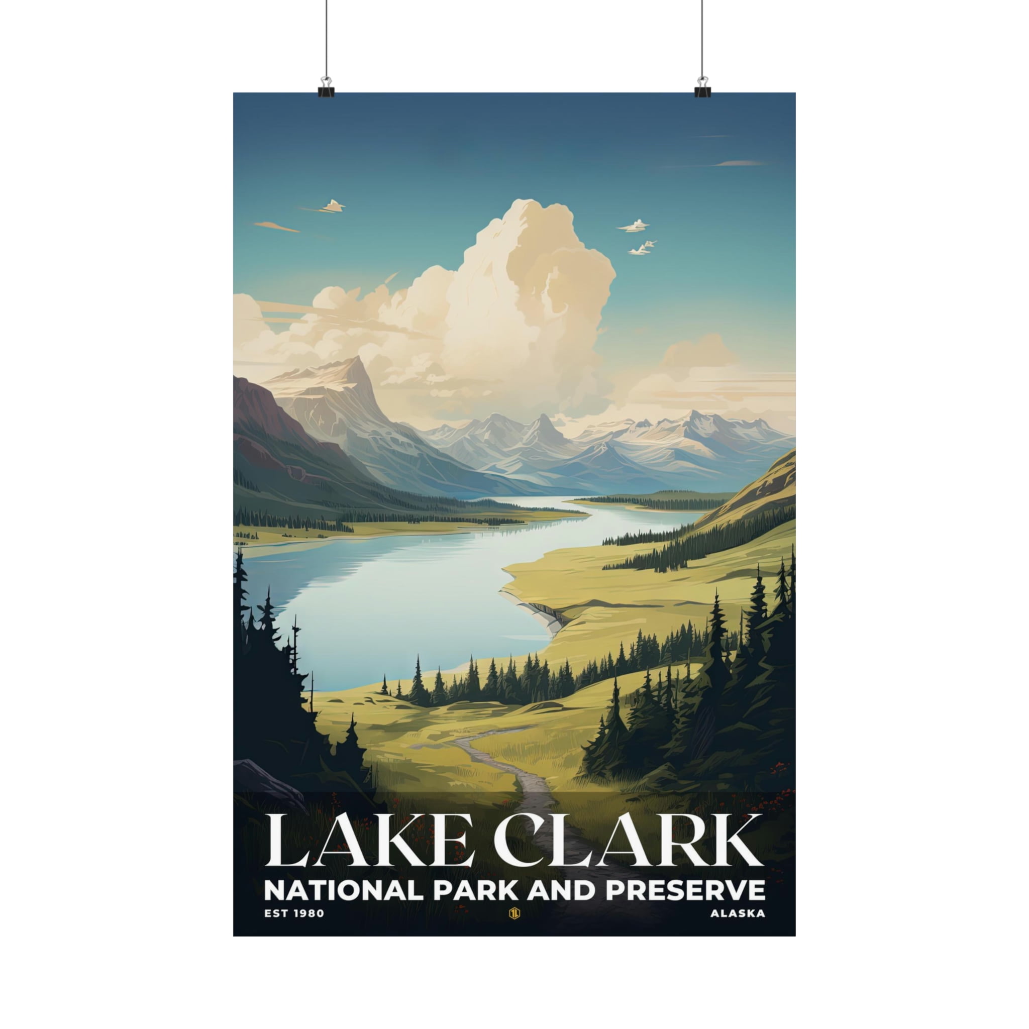 ELNEIT - Lake Clark National Park Poster, Unframed Matte Paper, S07 ...
