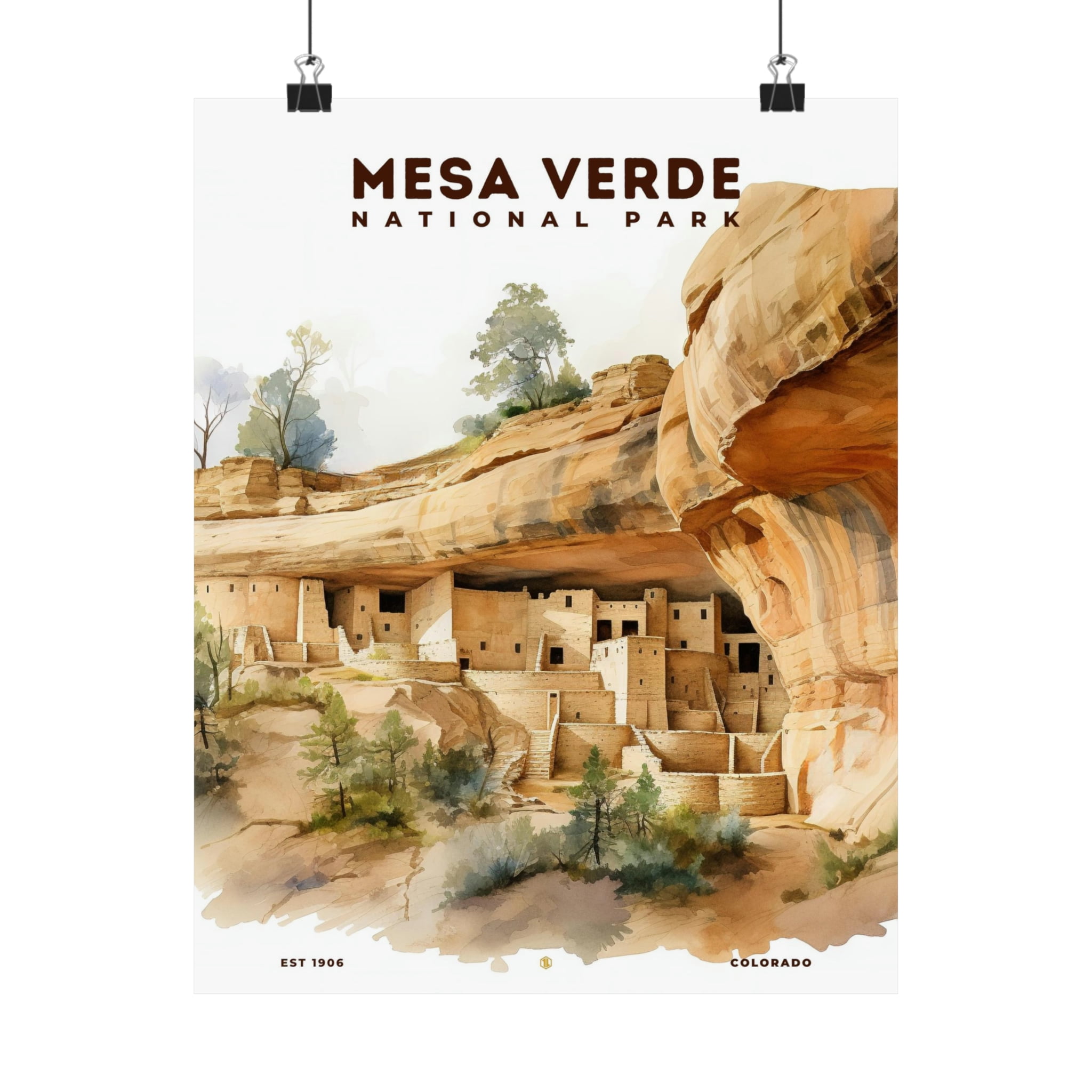 ELNEIT - Mesa Verde National Park Poster, Unframed Matte Paper, S08 ...