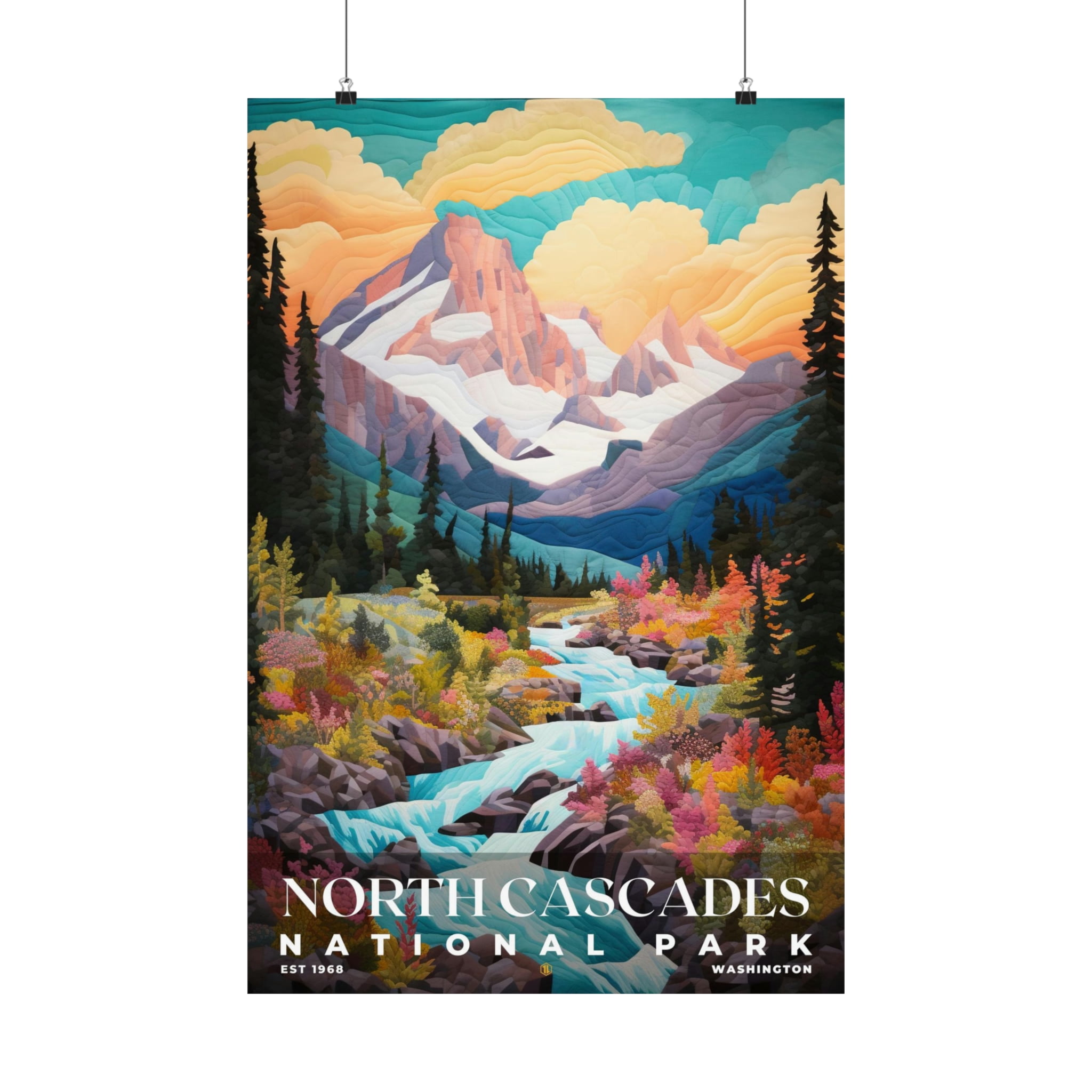 ELNEIT - North Cascades National Park Poster, Unframed Matte Paper, S09 ...