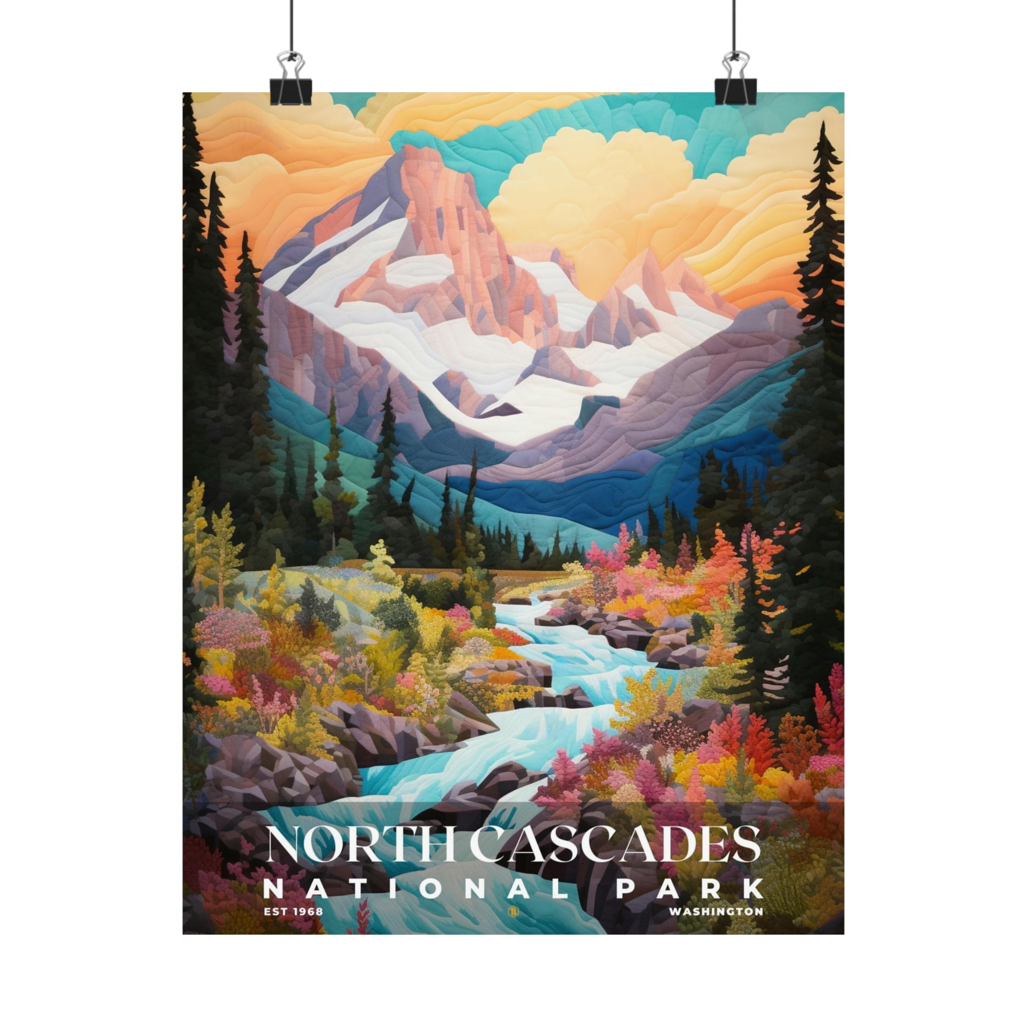 ELNEIT - North Cascades National Park Poster, Unframed Matte Paper, S09 ...