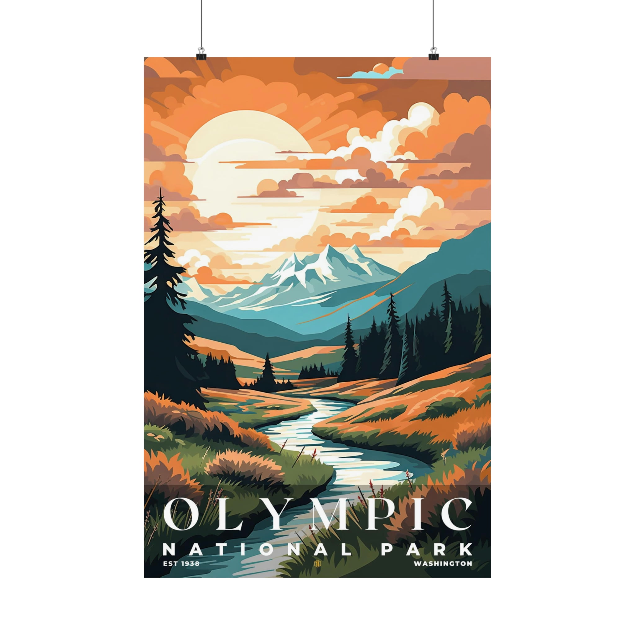 ELNEIT - Olympic National Park Poster, Unframed Matte Paper, S05 ...
