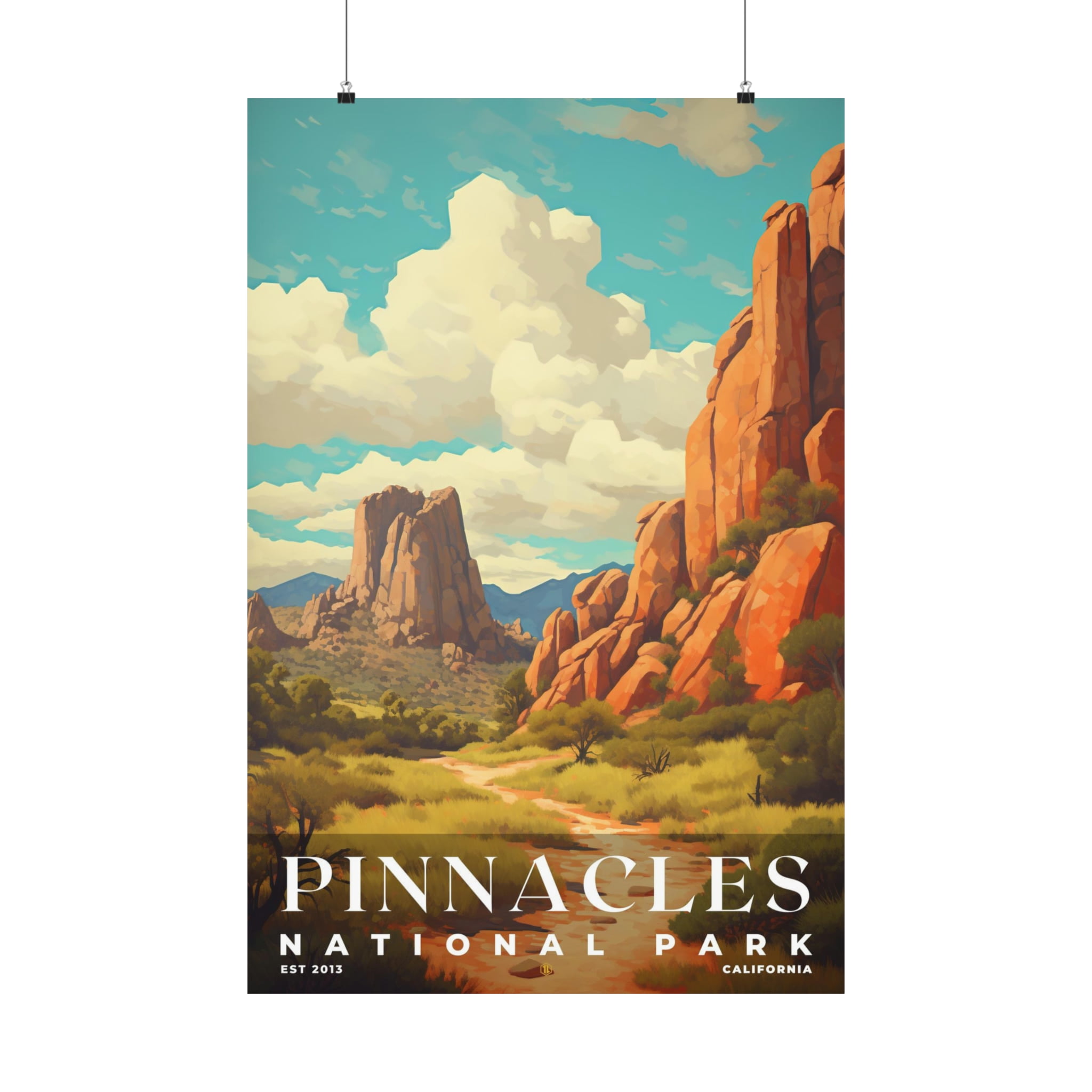 ELNEIT - Pinnacles National Park Poster, Unframed Matte Paper, S06 ...
