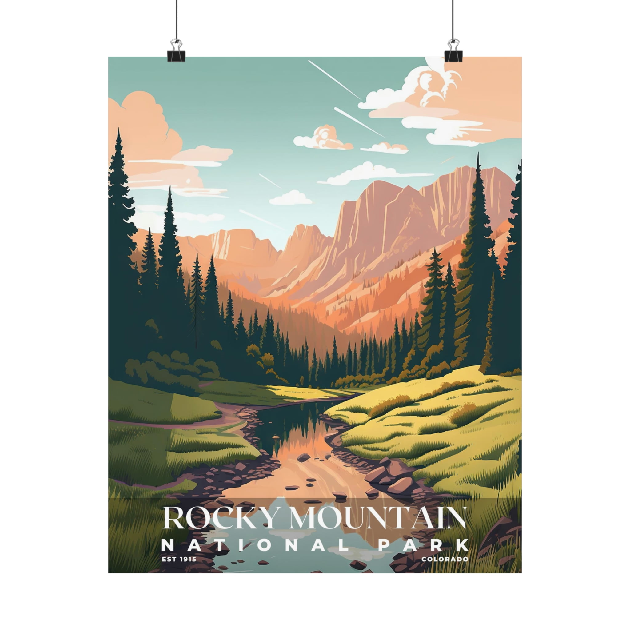 ELNEIT - Rocky Mountain National Park Poster, Unframed Matte Paper, S03 ...