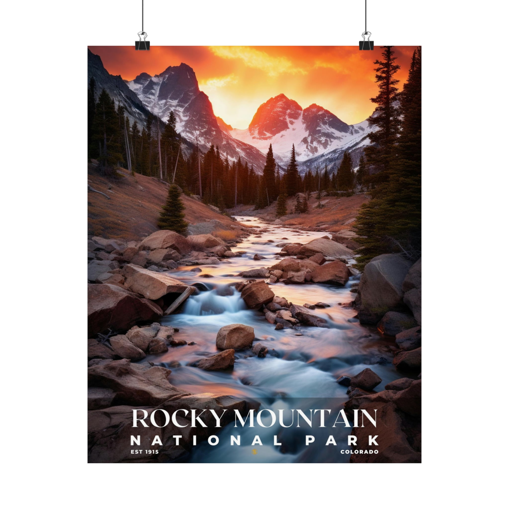 ELNEIT - Rocky Mountain National Park Poster, Unframed Matte Paper, S10 ...