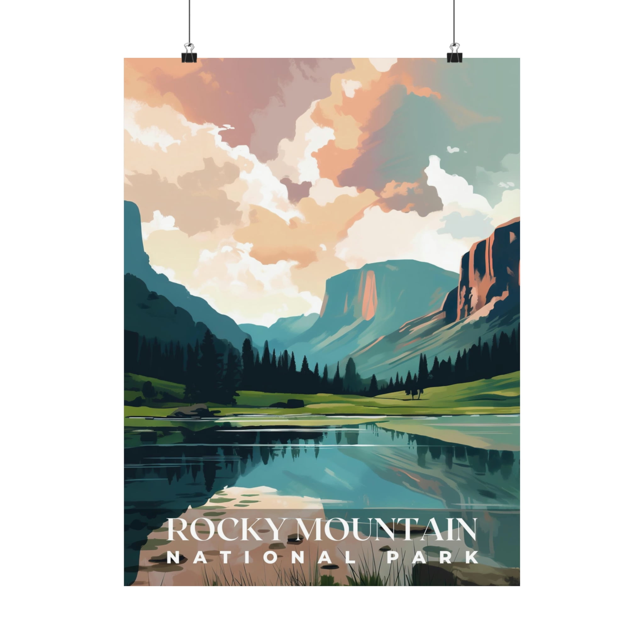 ELNEIT - Rocky Mountain National Park Poster, Unframed Matte, S01 ...