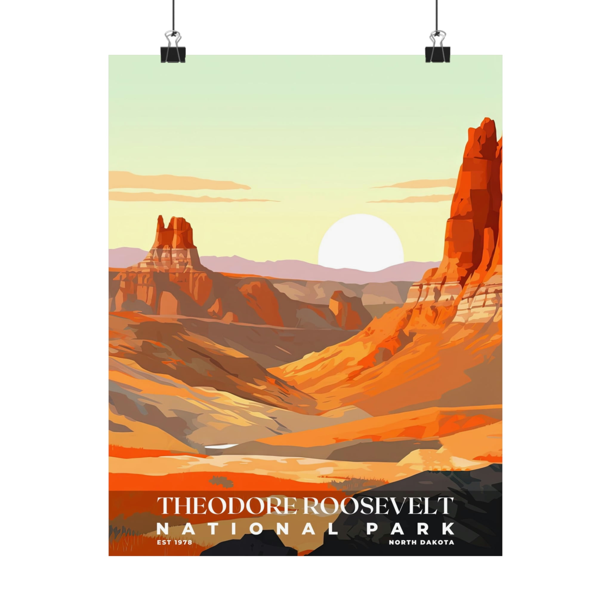 ELNEIT - Theodore Roosevelt National Park Poster, Unframed Matte Paper, S03 - Walmart.com