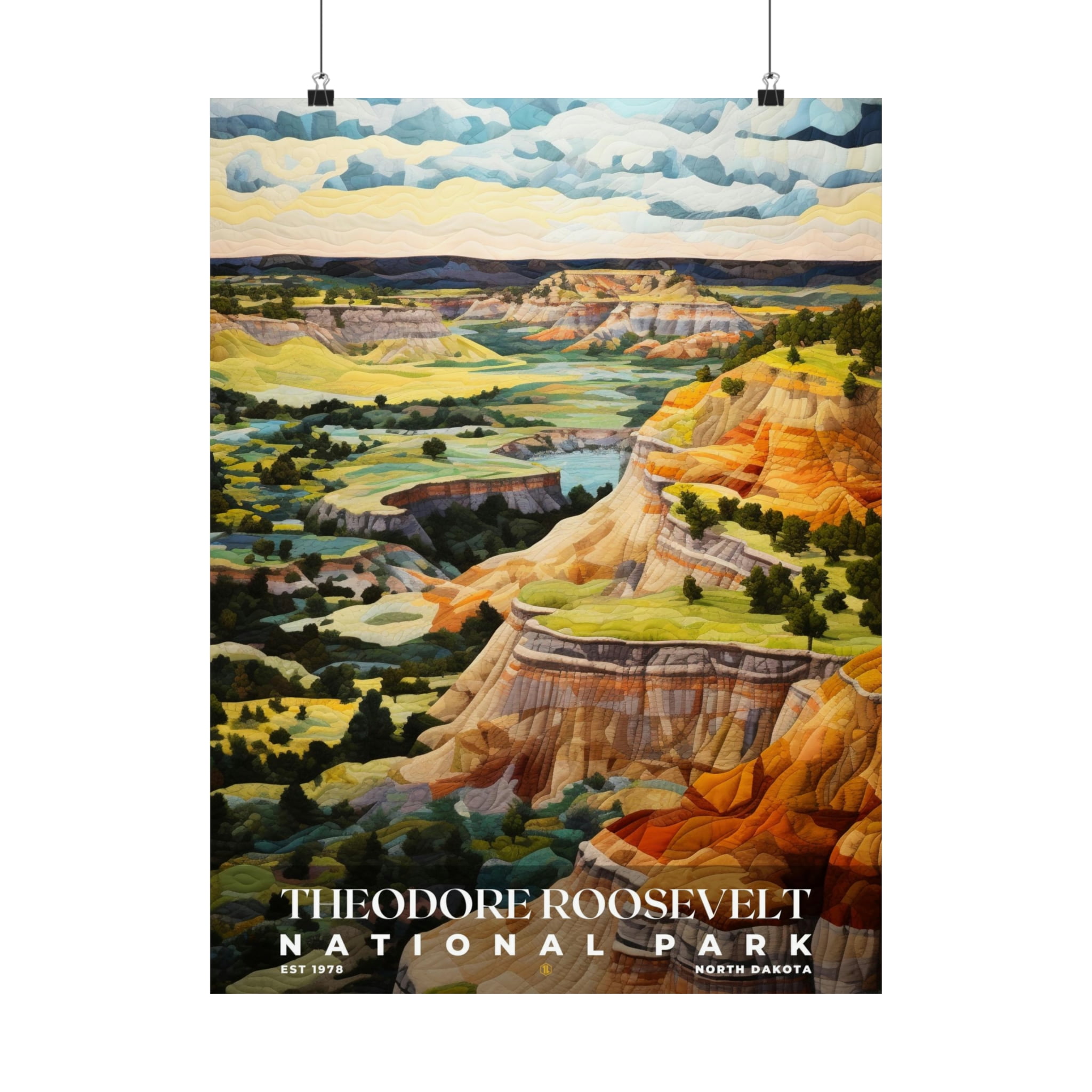 ELNEIT - Theodore Roosevelt National Park Poster, Unframed Matte Paper ...