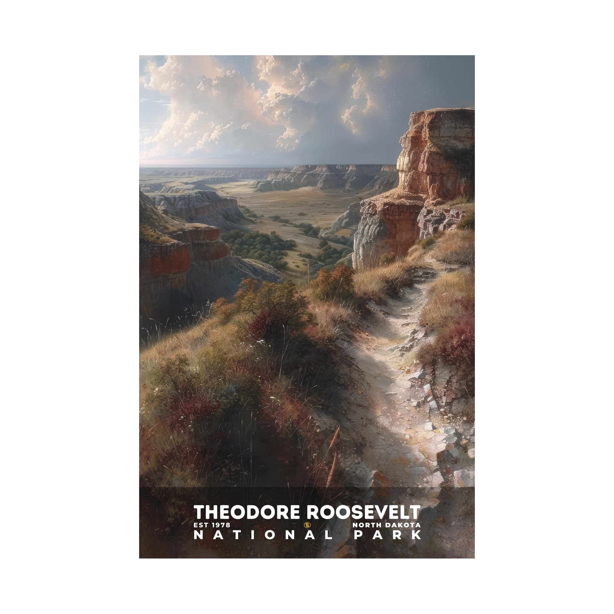 ELNEIT - Theodore Roosevelt National Park Poster, Unframed Matte Paper ...