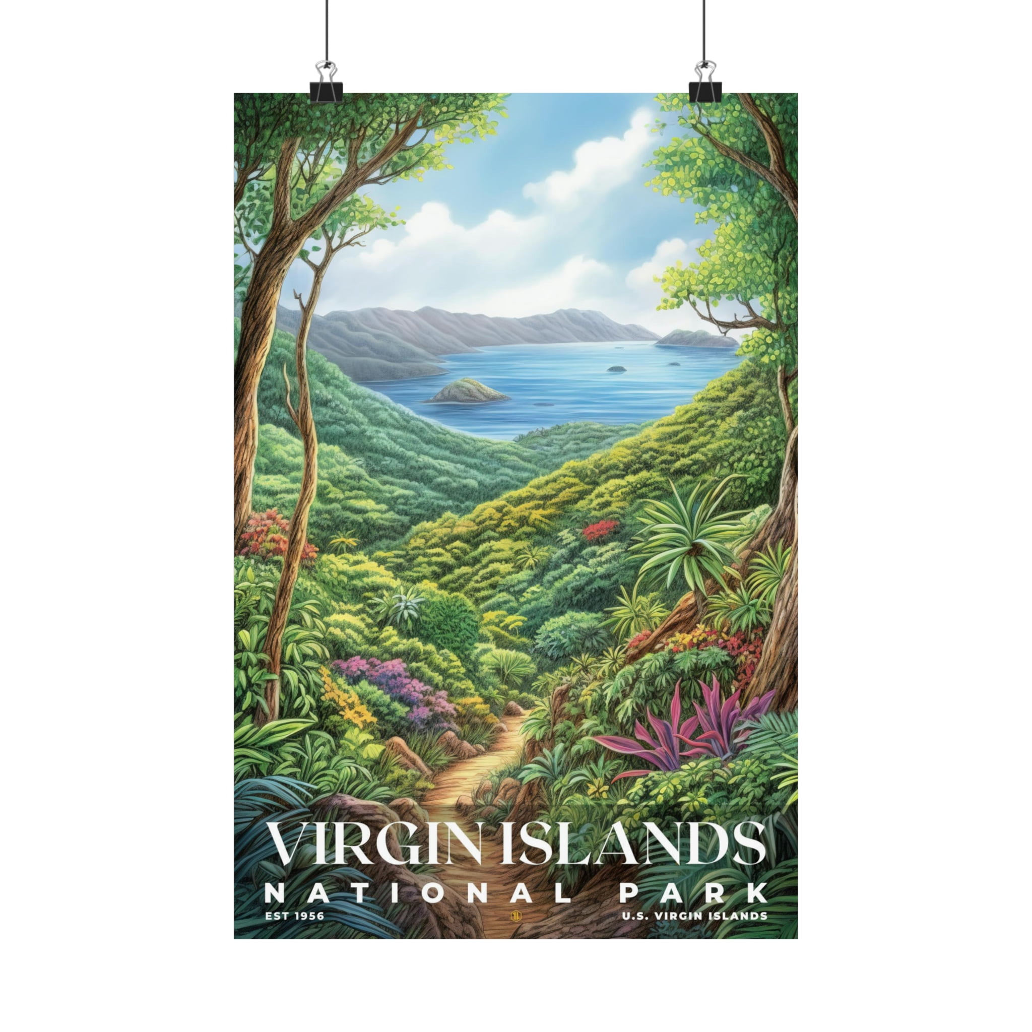 ELNEIT - Virgin Islands National Park Poster, Unframed Matte Paper, S02 ...