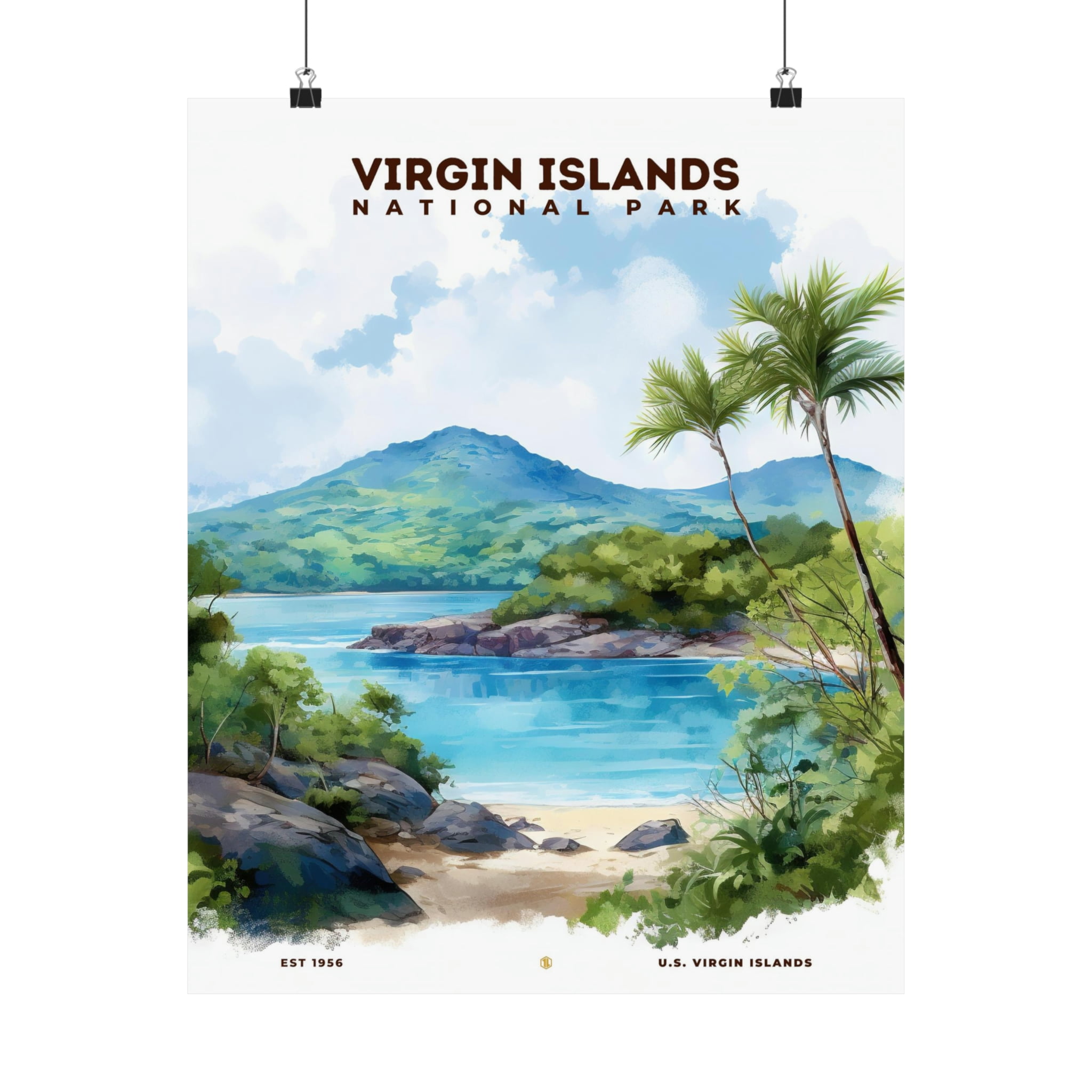 ELNEIT - Virgin Islands National Park Poster, Unframed Matte Paper, S08 ...