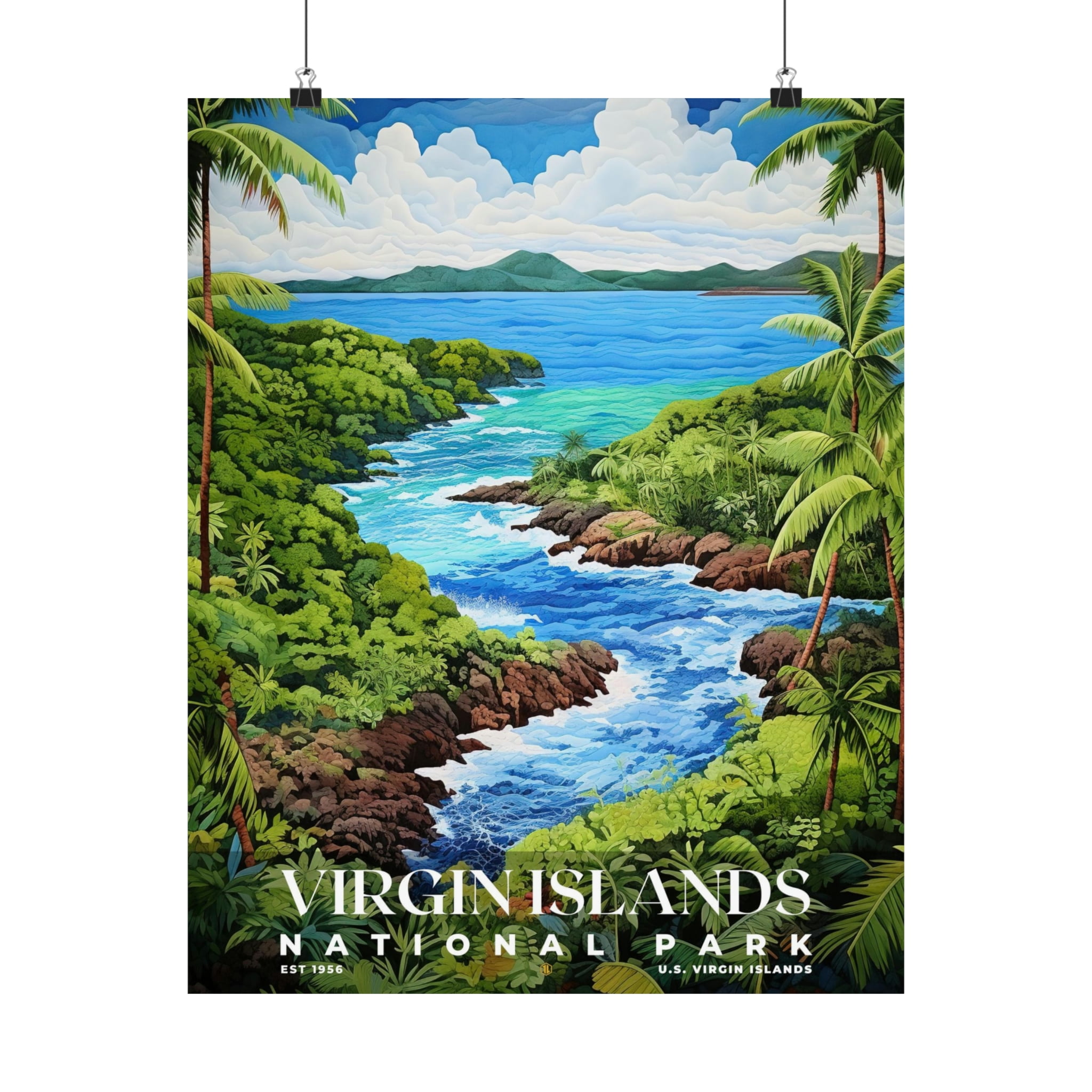 ELNEIT - Virgin Islands National Park Poster, Unframed Matte Paper, S09 ...