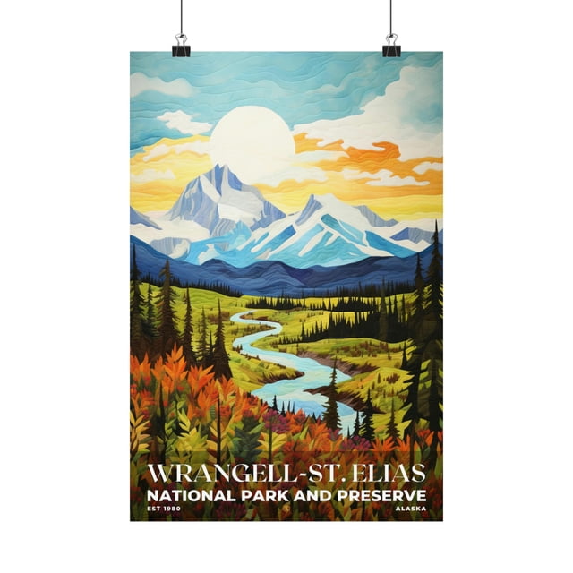 ELNEIT - Wrangell-St. Elias National Park Poster, Unframed Matte Paper ...
