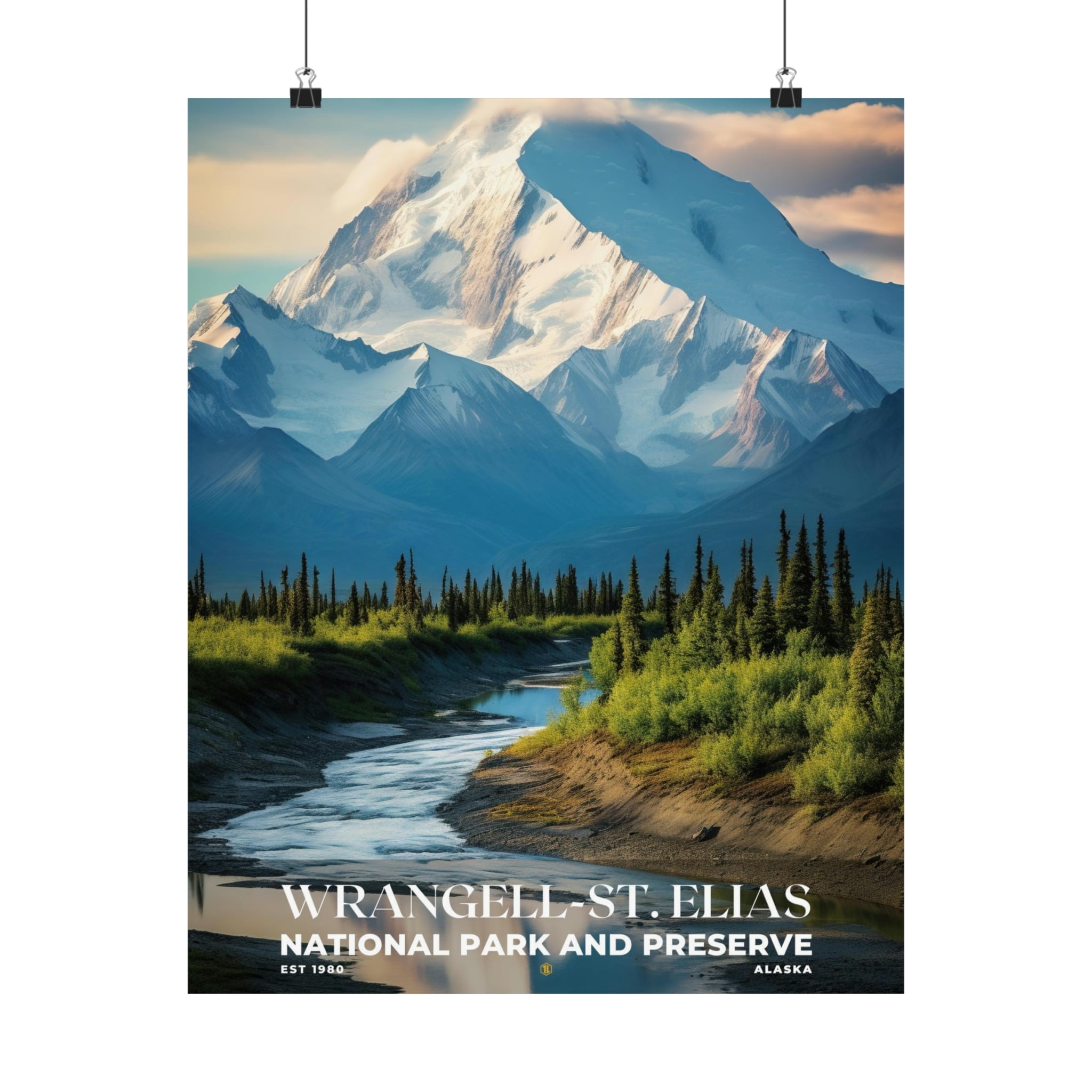 ELNEIT - Wrangell-St. Elias National Park Poster, Unframed Matte Paper ...