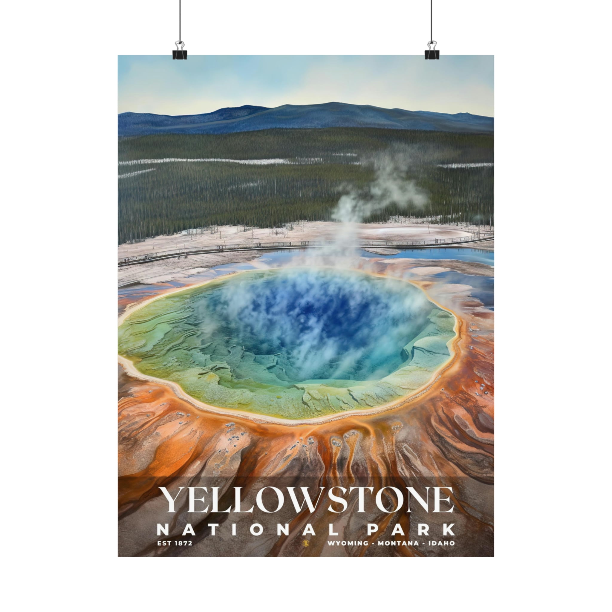ELNEIT - Yellowstone National Park Poster, Unframed Matte Paper, S02 ...
