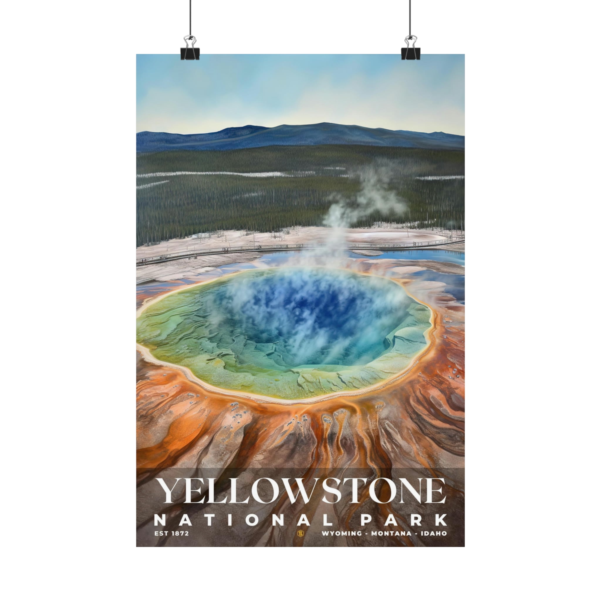 ELNEIT - Yellowstone National Park Poster, Unframed Matte Paper, S02 ...