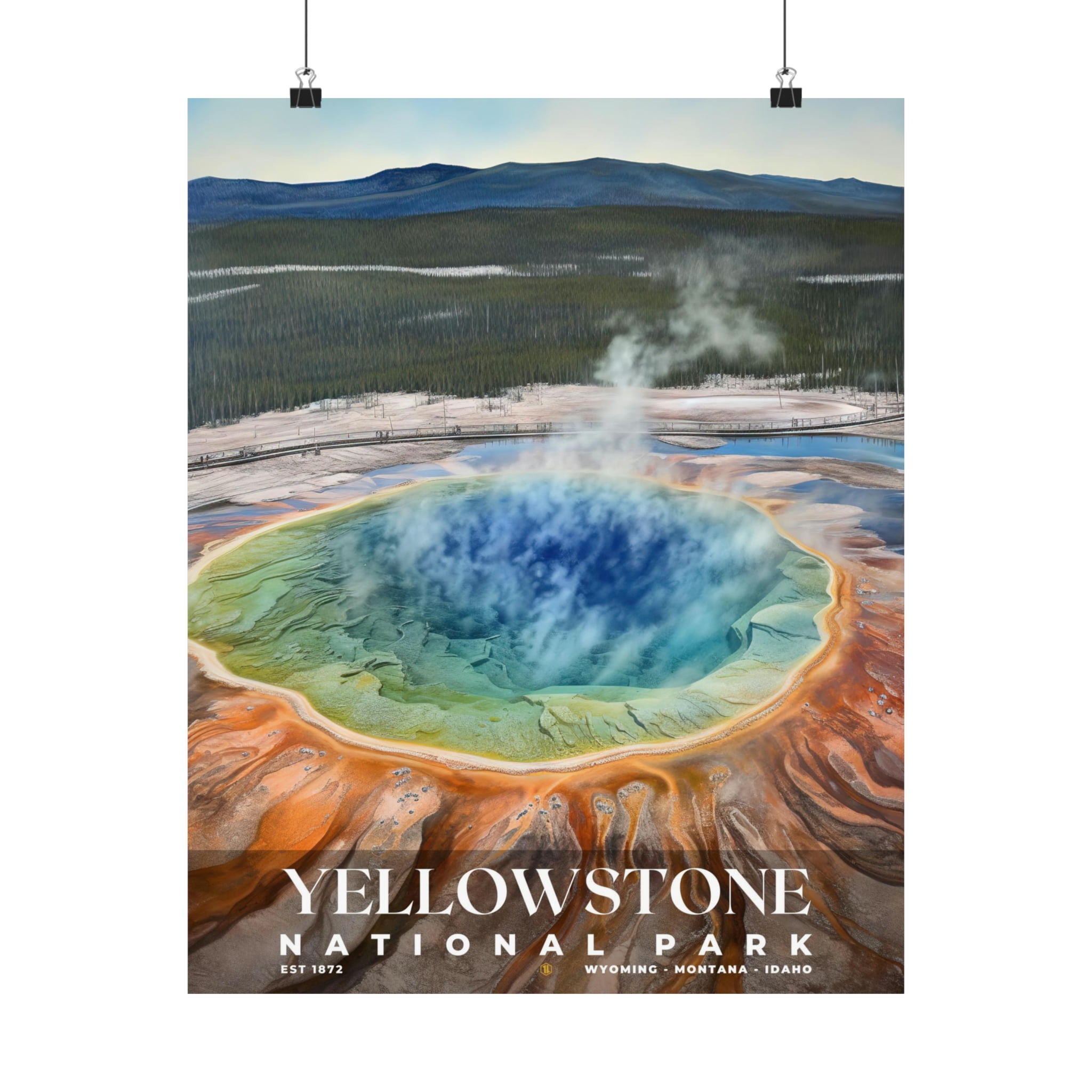 ELNEIT - Yellowstone National Park Poster, Unframed Matte Paper, S02 ...