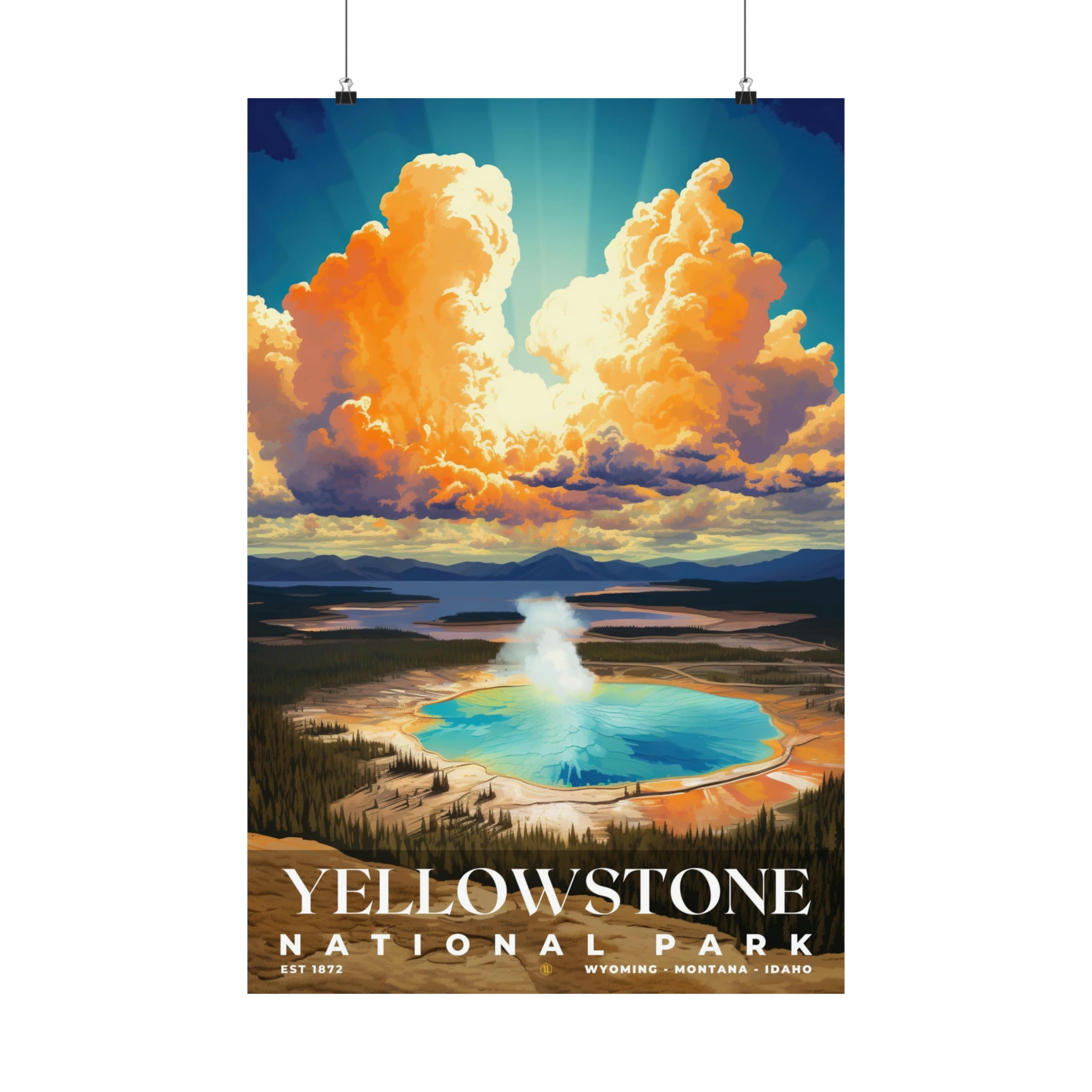 ELNEIT - Yellowstone National Park Poster, Unframed Matte Paper, S05 ...