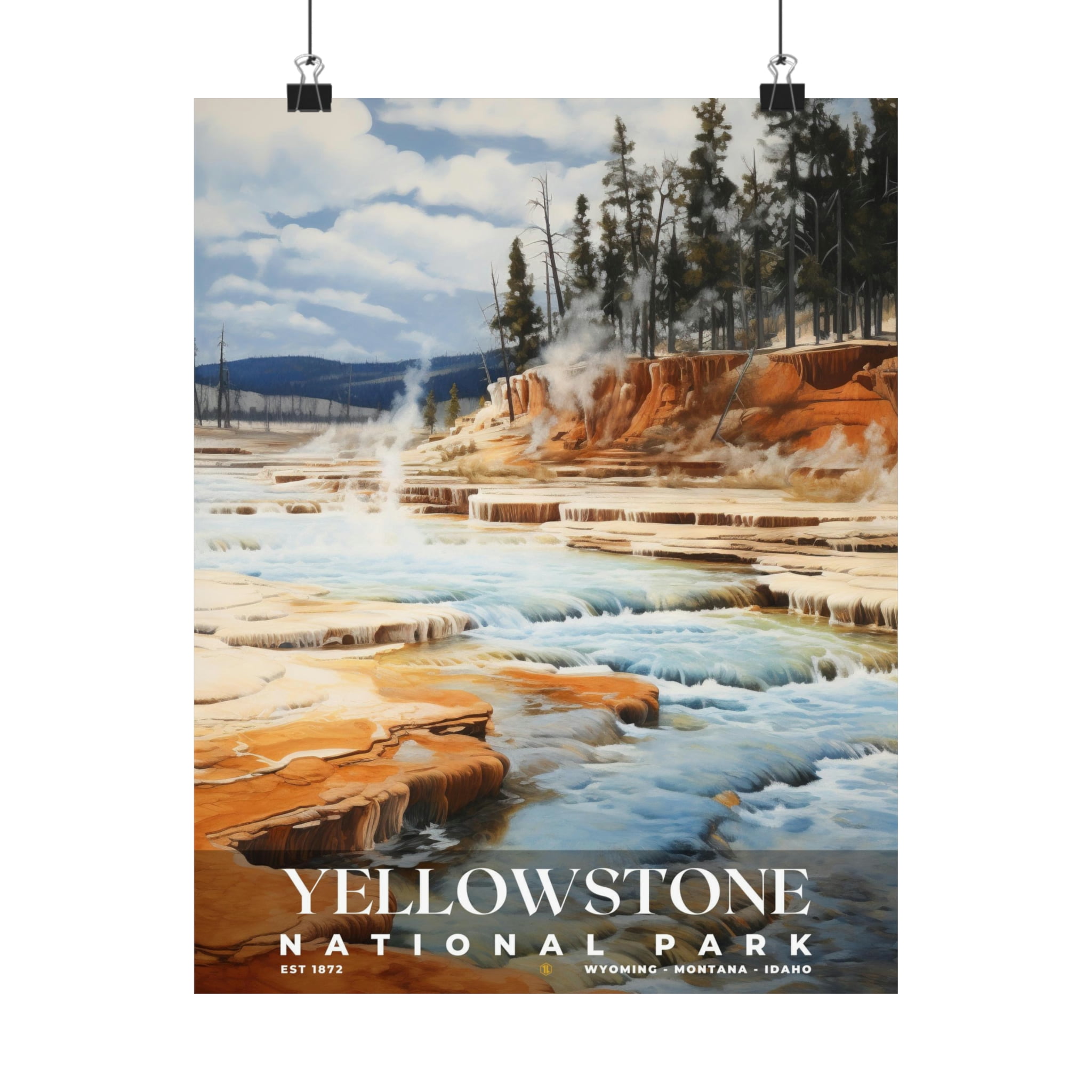ELNEIT - Yellowstone National Park Poster, Unframed Matte Paper, S06 ...