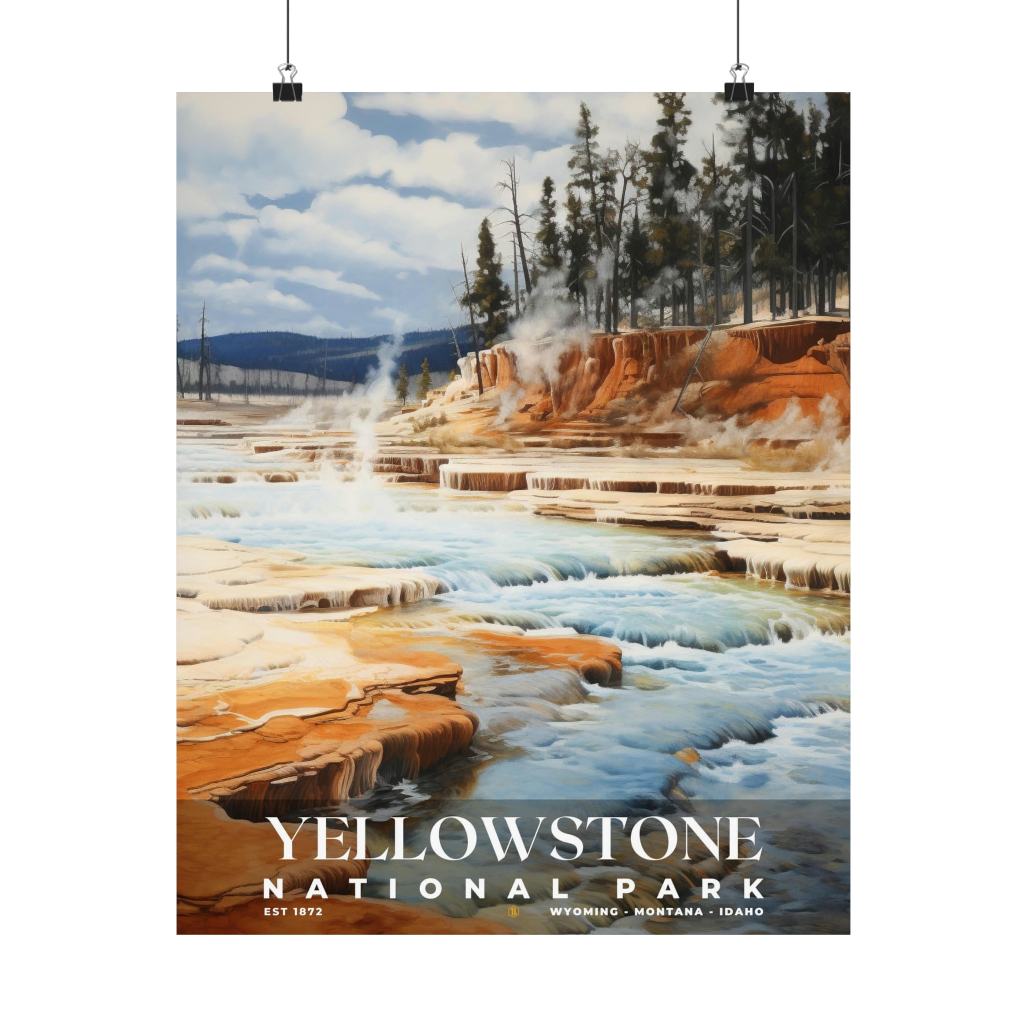 ELNEIT - Yellowstone National Park Poster, Unframed Matte Paper, S06 ...