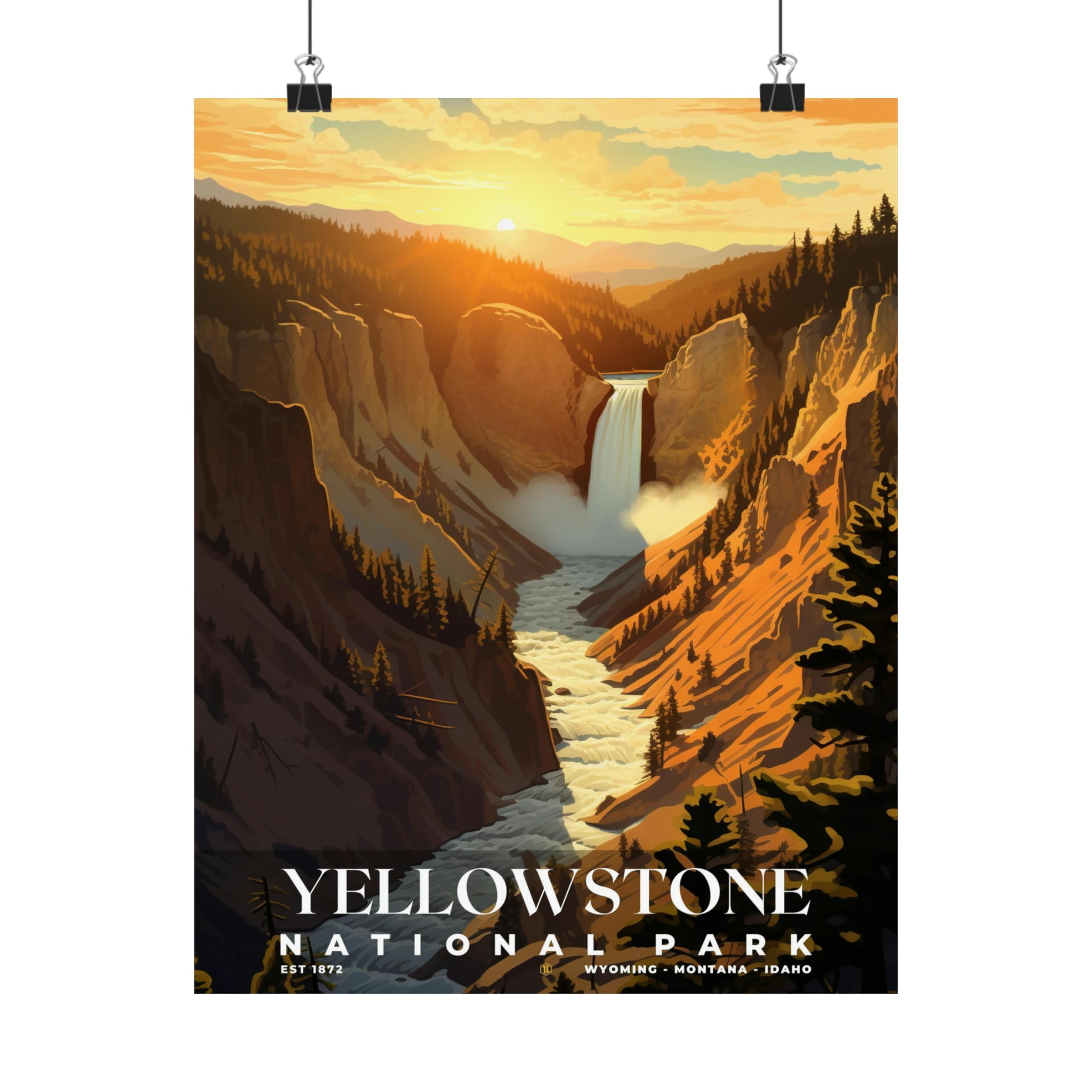 ELNEIT - Yellowstone National Park Poster, Unframed Matte Paper, S07 ...