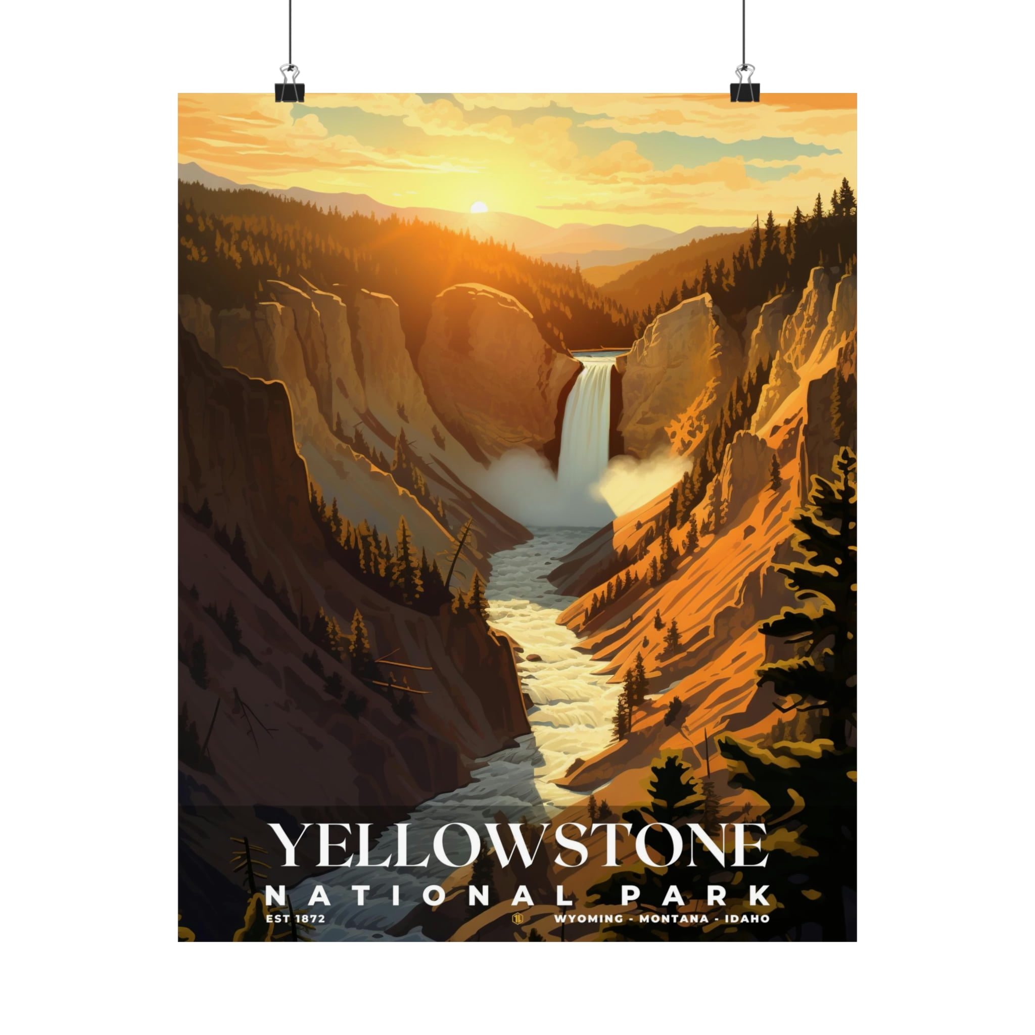 ELNEIT - Yellowstone National Park Poster, Unframed Matte Paper, S07 ...