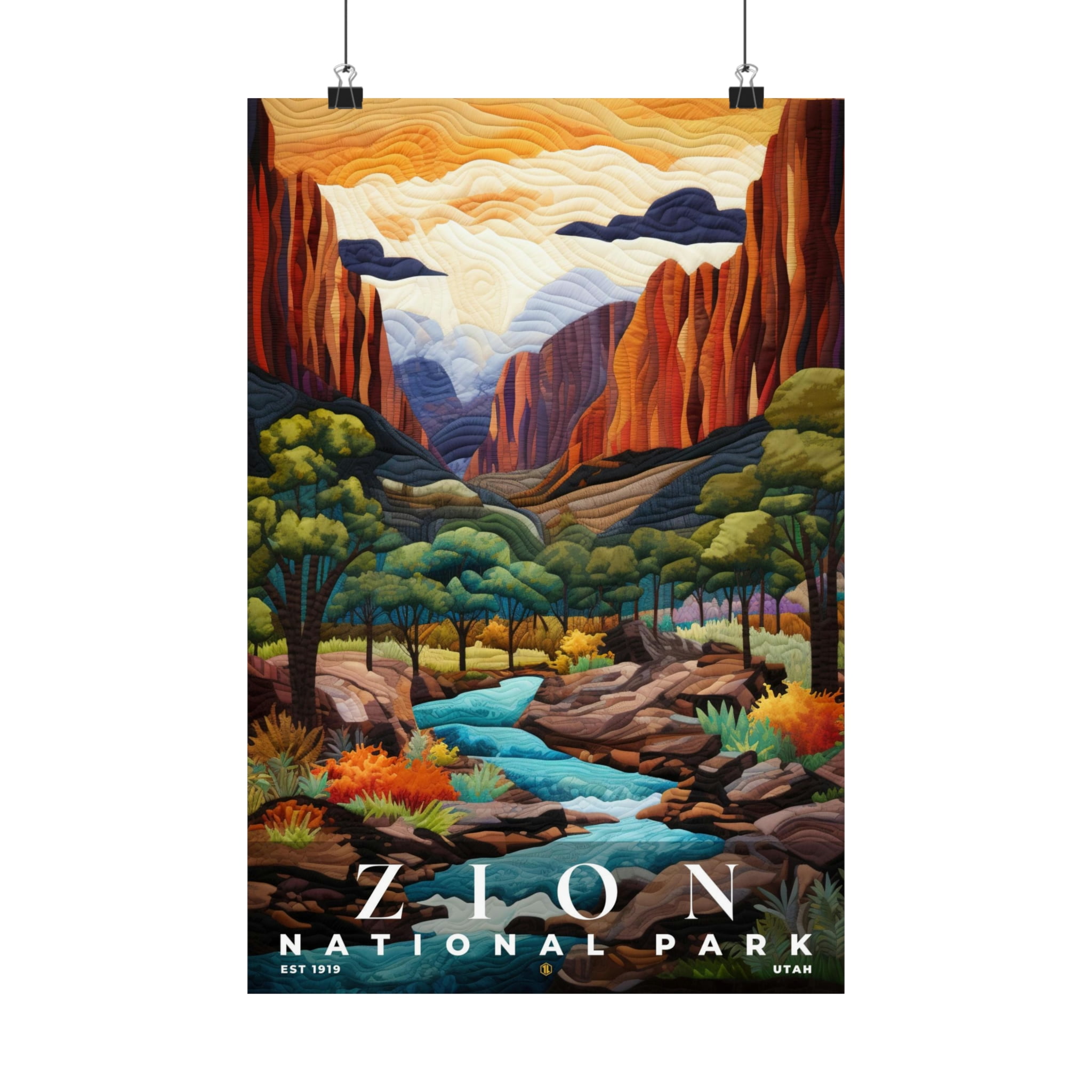 ELNEIT - Zion National Park Poster, Unframed Matte Paper, S09 - Walmart.com