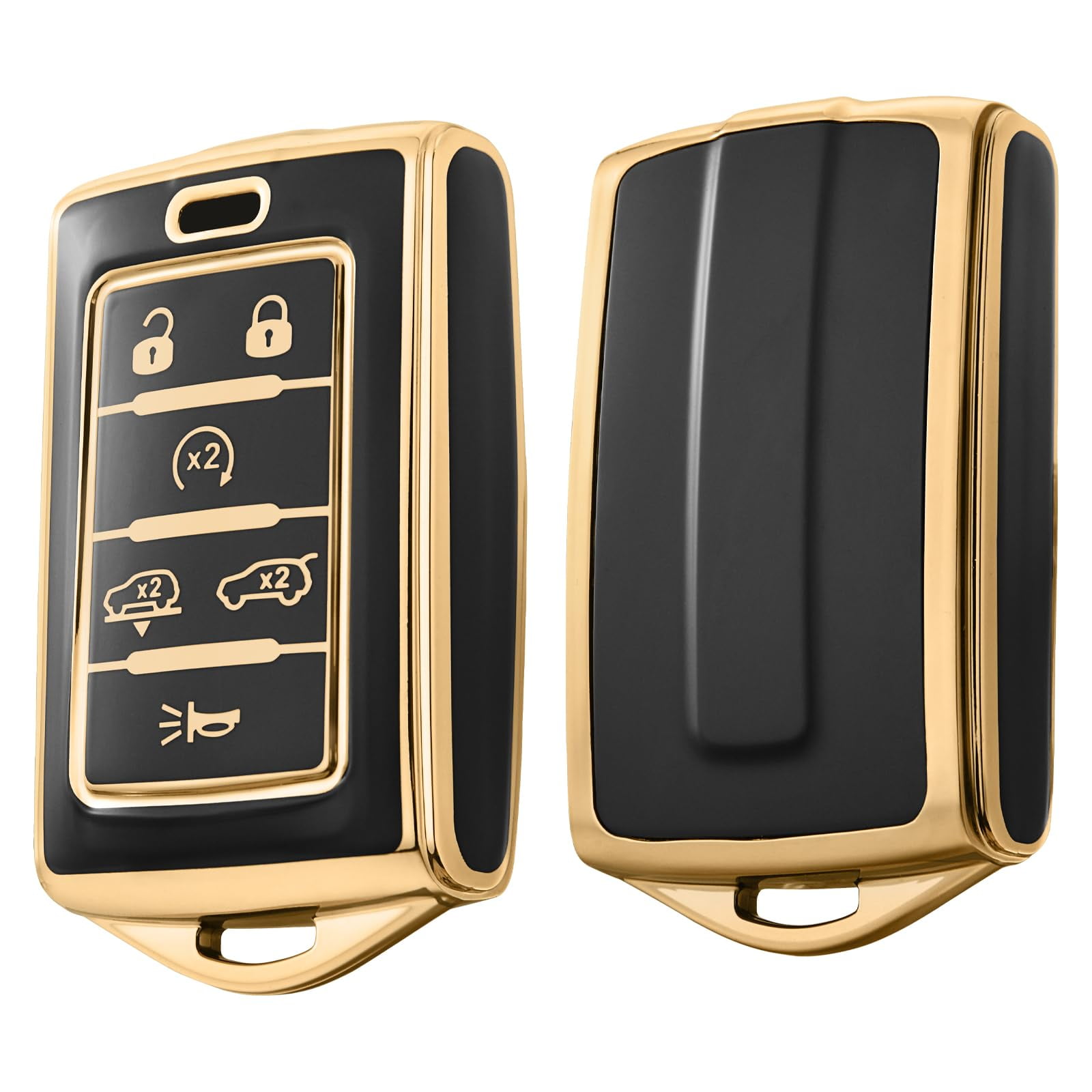 ELOHEI Key Fob Cover for Jeep, Premium Soft Full Protection Key Fob ...