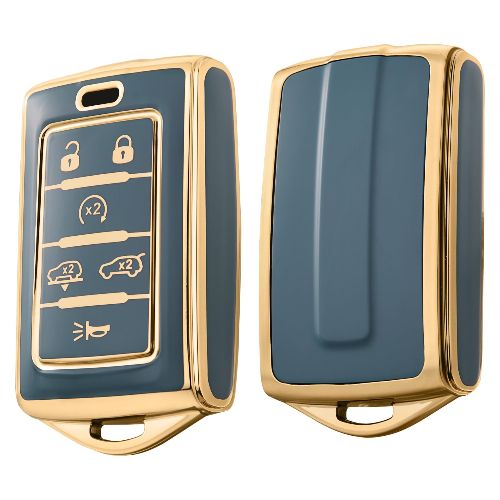 ELOHEI Key Fob Cover for Jeep, Premium Soft Full Protection Key Fob ...