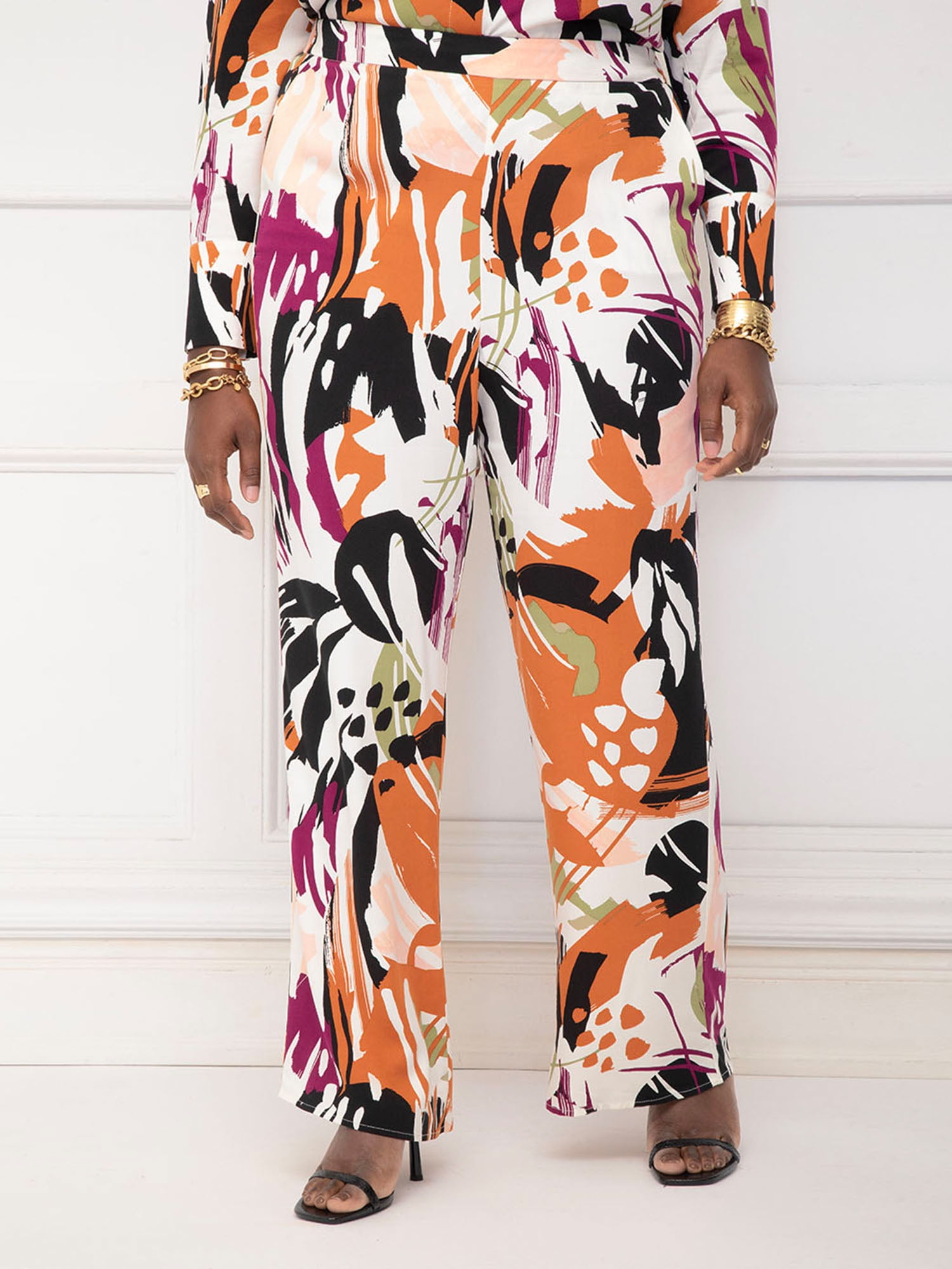 ELOQUII Elements Women's Plus Flared Leg Pants - Walmart.com