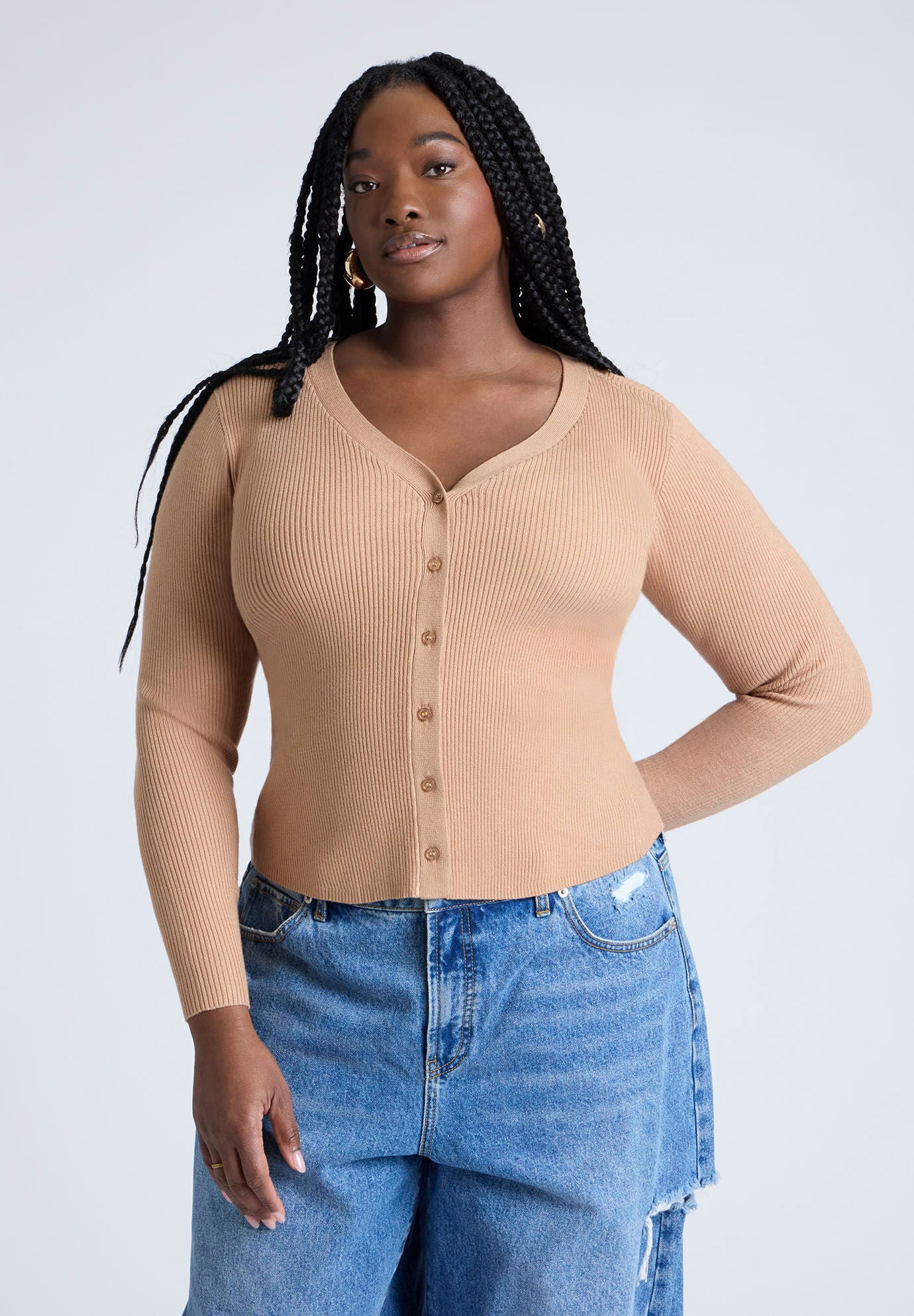 ELOQUII Elements Women's Plus Size Fitted Cardigan - Walmart.com